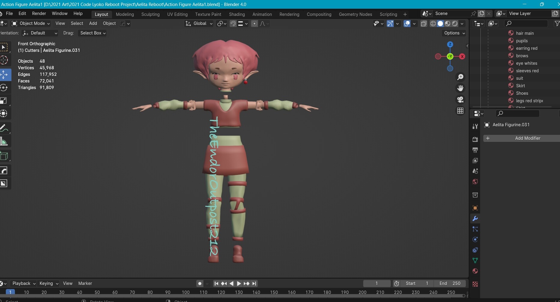 ArtStation - Blender 3D Code Lyoko Action Figure WIP