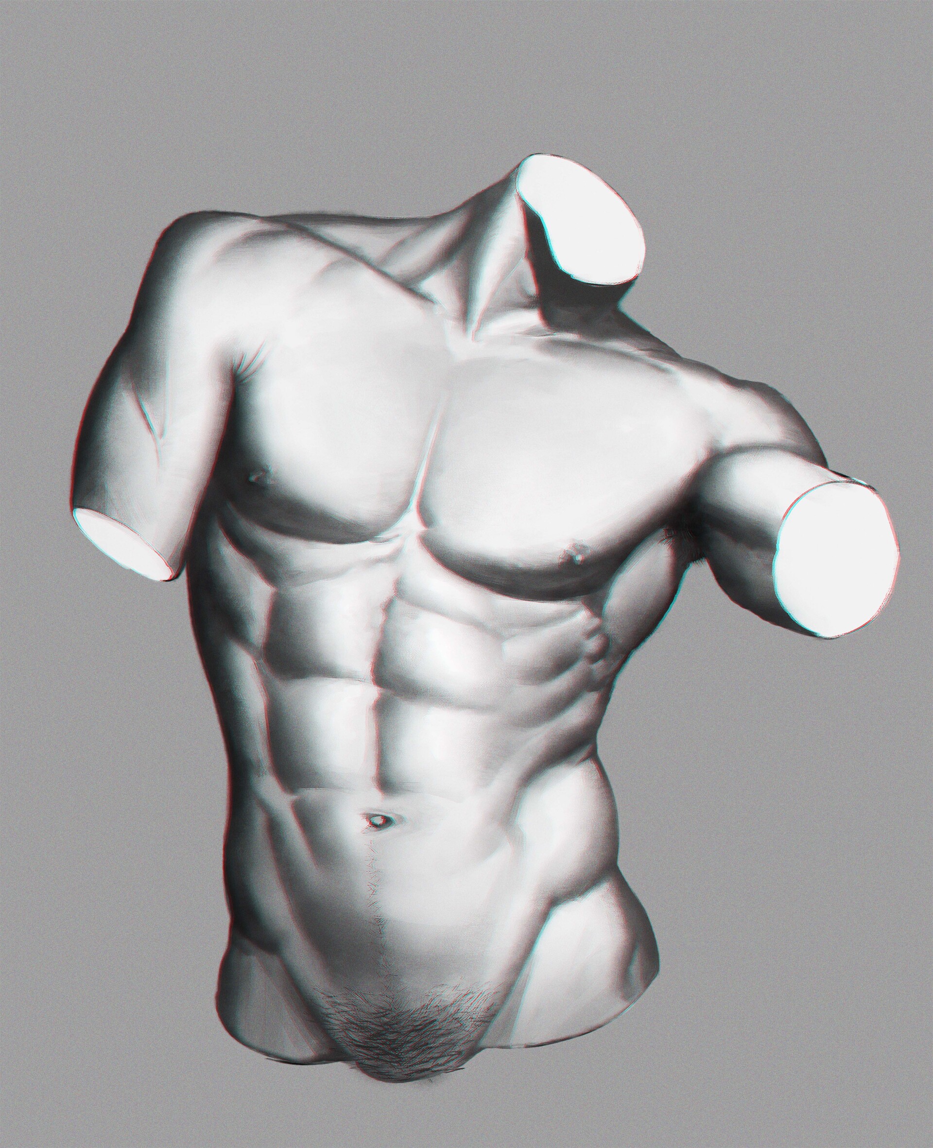 ArtStation - Male Torso Practice #1