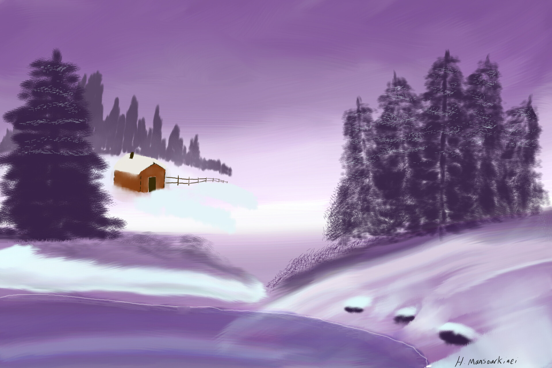 ArtStation - Winter Cabin