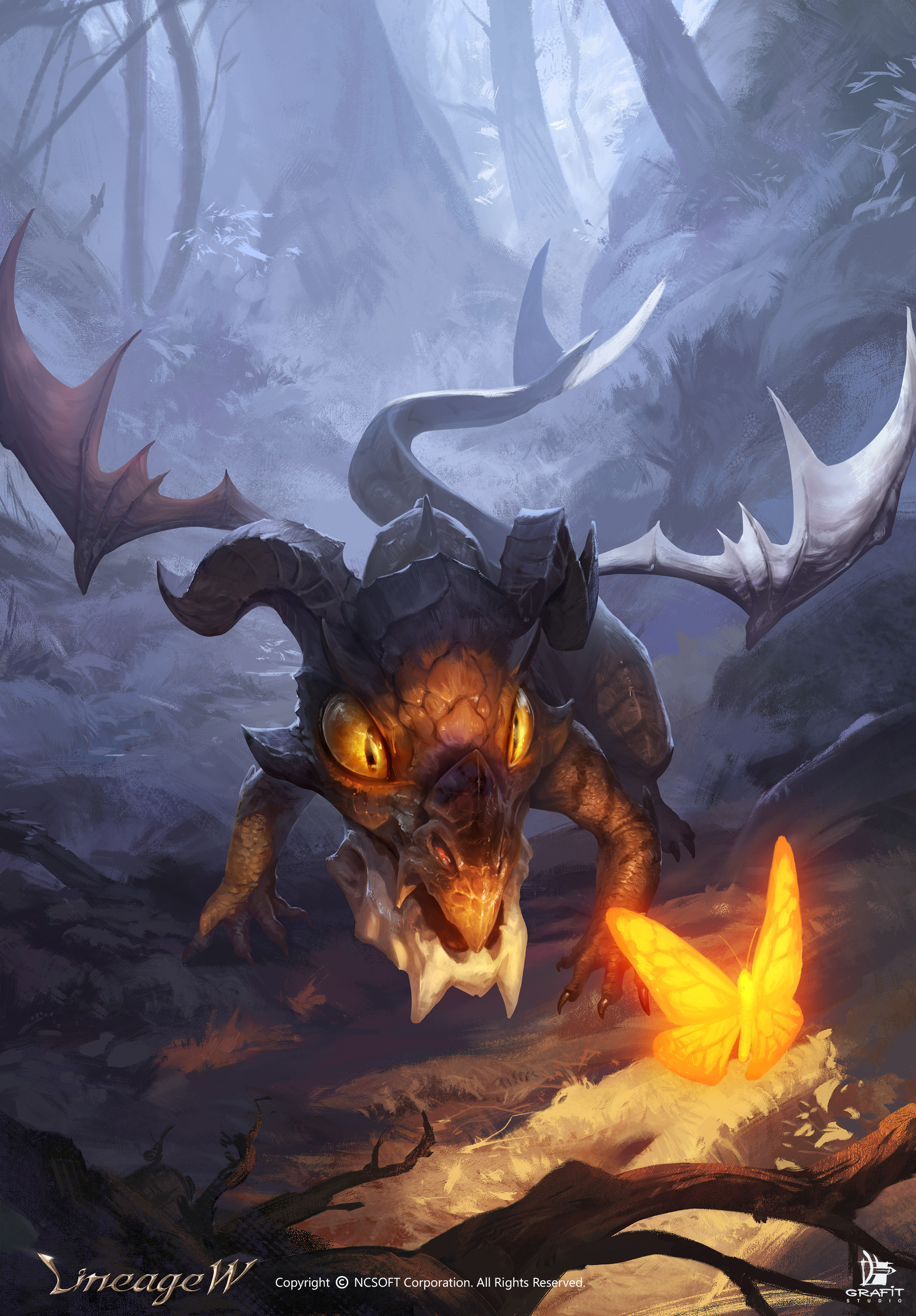 Dragon Illustrations for Lineage W by Grafit Studio : r/ImaginaryDragons