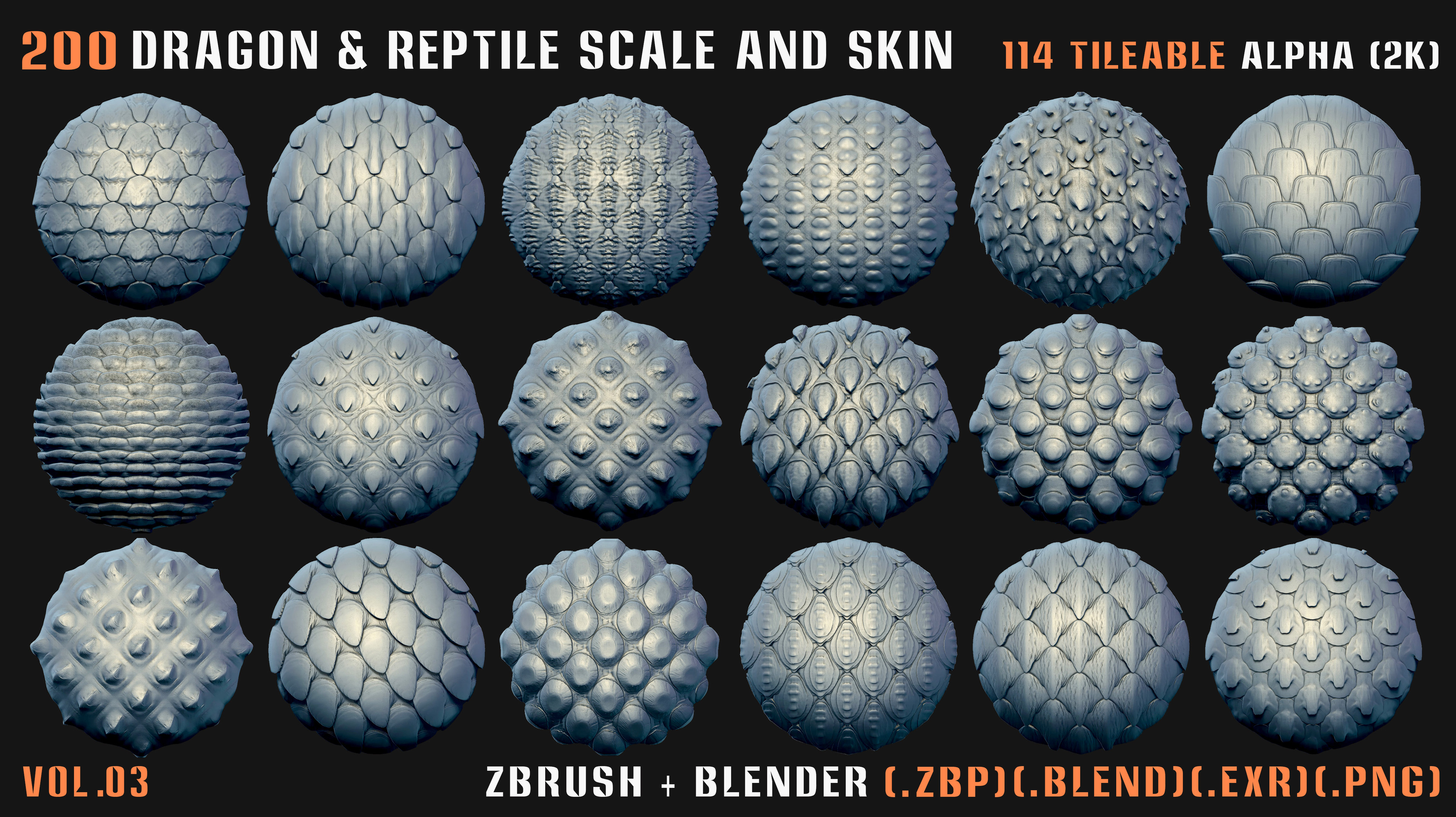 Mona Ghafourian - 200 Dragon & Reptile Scale and Skin (VDM + Alpha ...