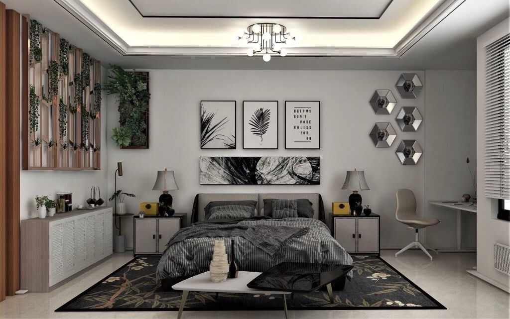 ArtStation - transitional Bedroom - 3D interior render