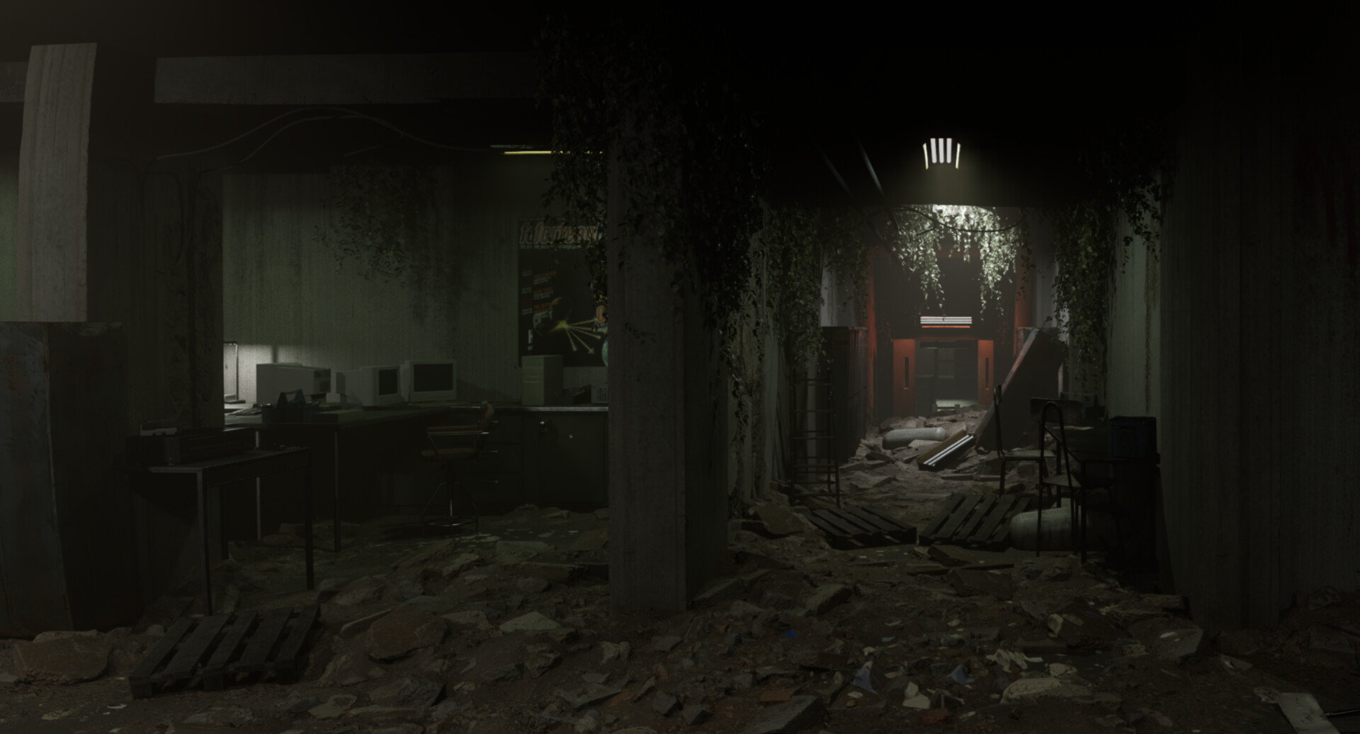 ArtStation - Horror game concept. Office scene