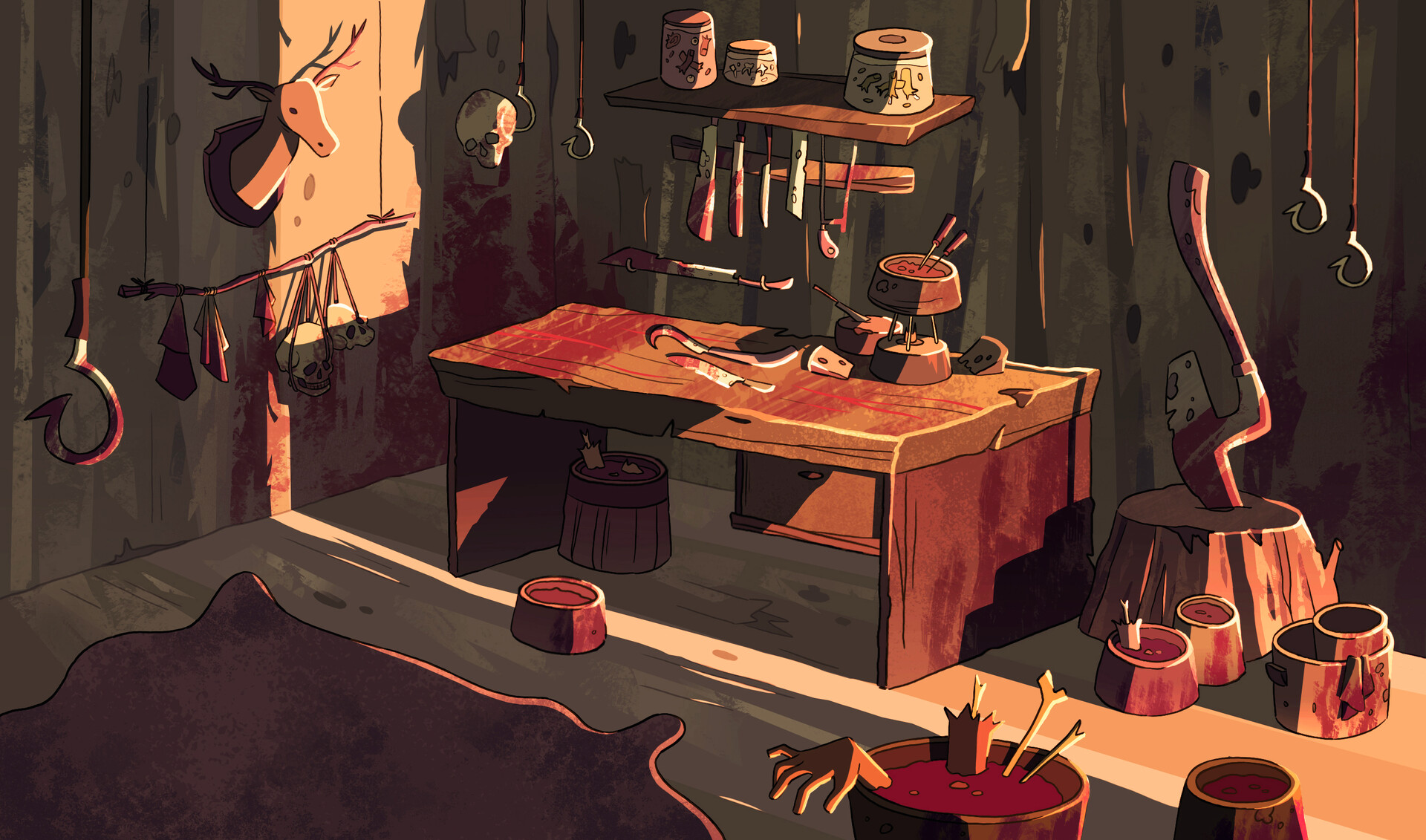 ArtStation - Concept Art - Butchery workbench