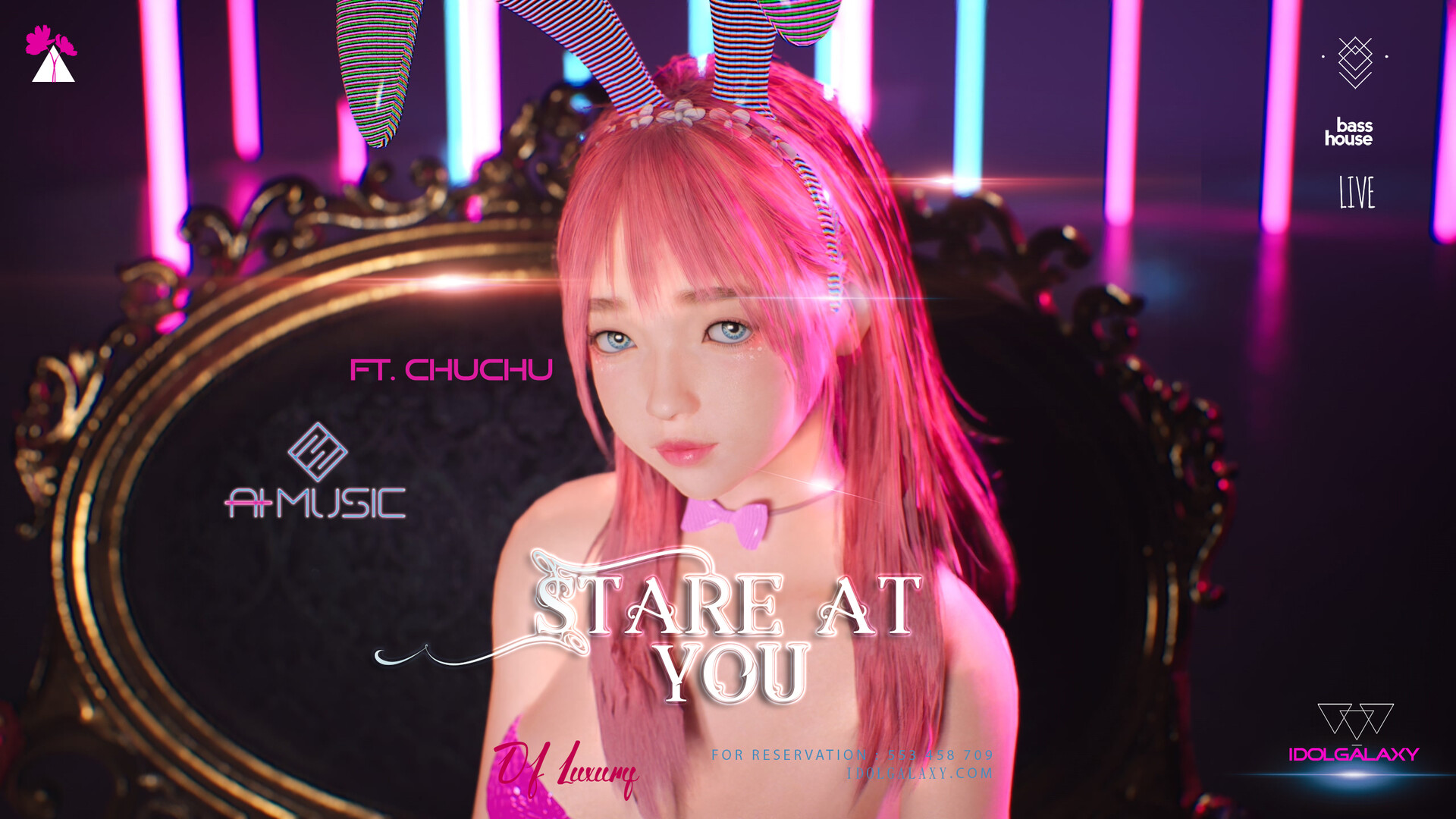 ArtStation - ☆IDOL GALAXY First AI Single ''Just Wanna Stare at CHU'' by CHUCHU as CYBER BUNNY GIRL