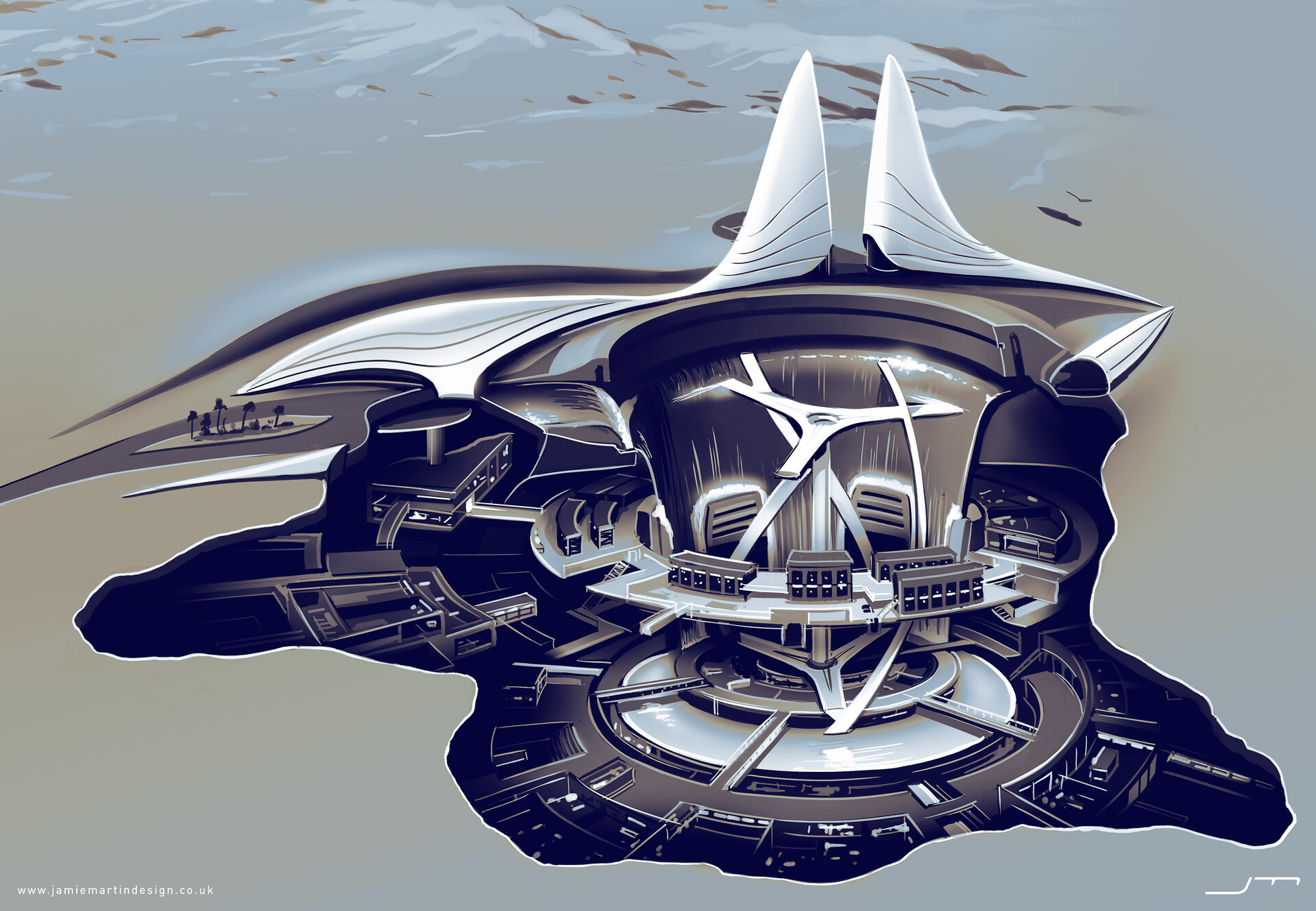 ArtStation - 'The Facility' Secret Base - environment concept art