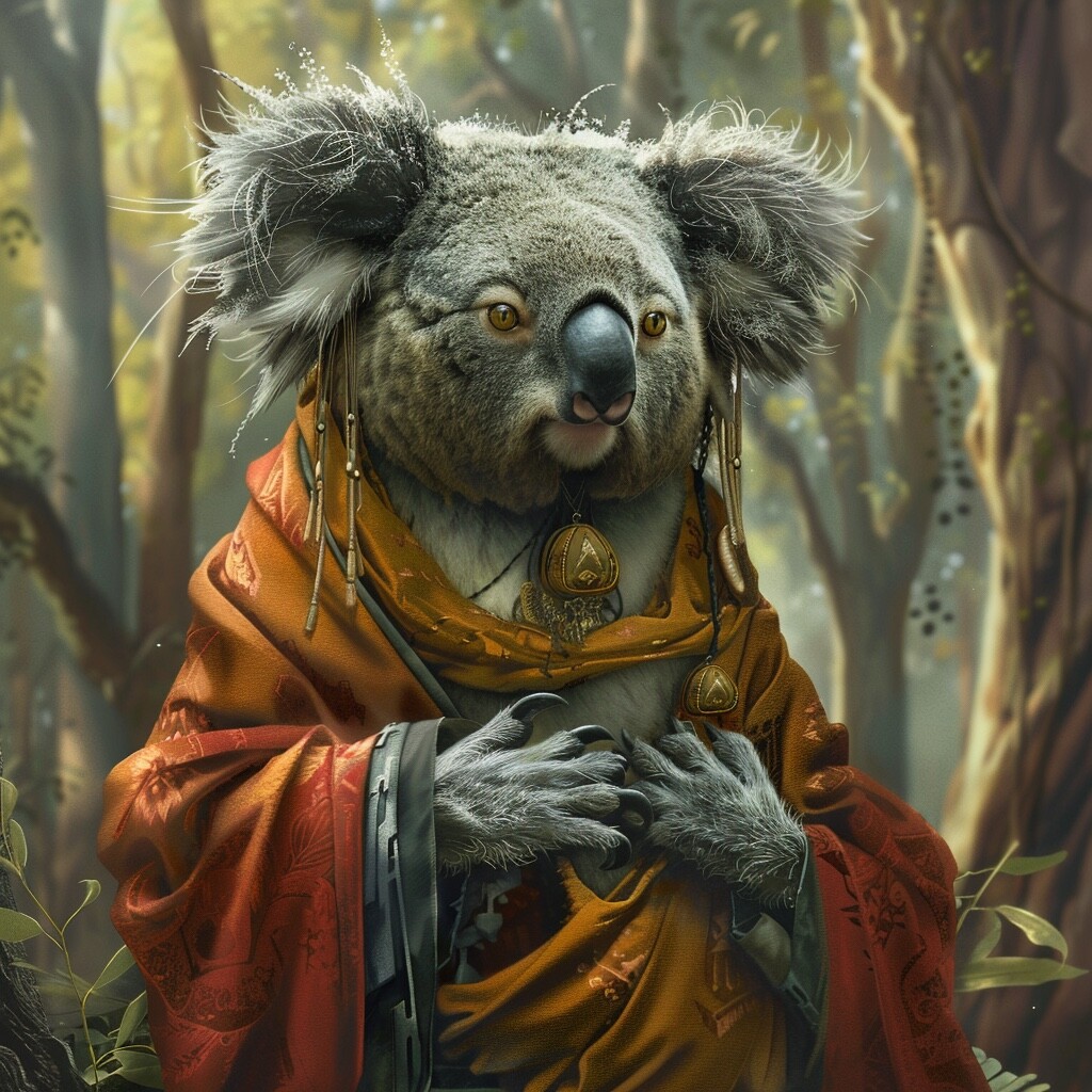 ArtStation - Koala Humanoid in Robes