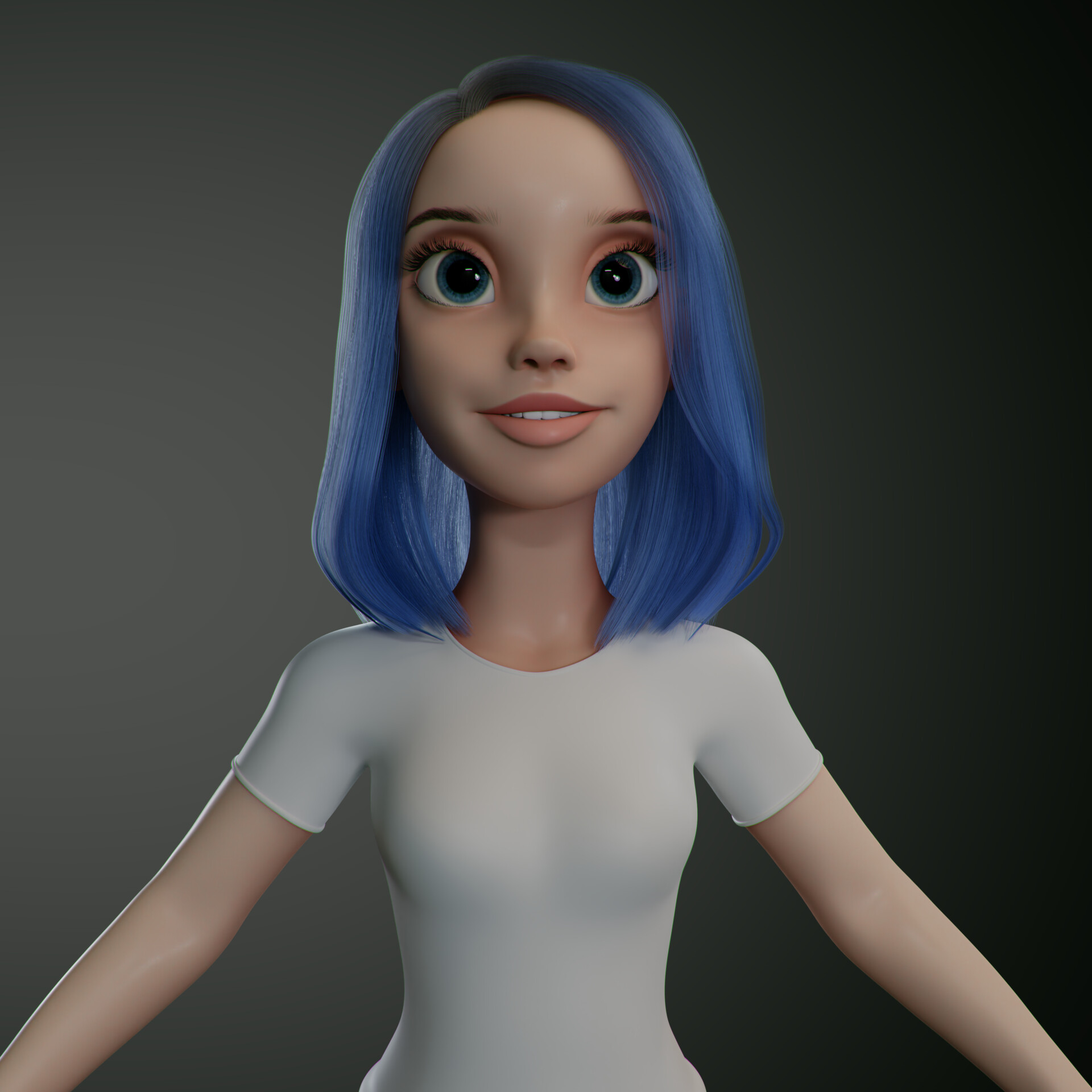 ArtStation - Hoor Cartoon Character Rigged in Blender low-poly 3d model