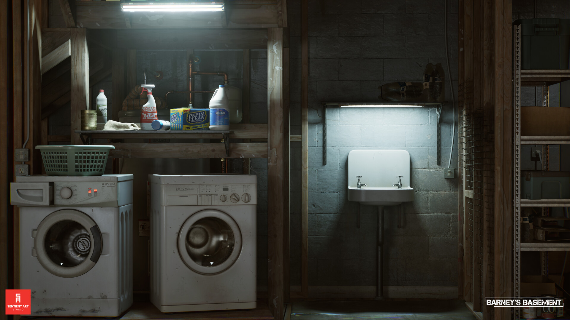 Sentient Art - Barney's Basement - Full VR Project