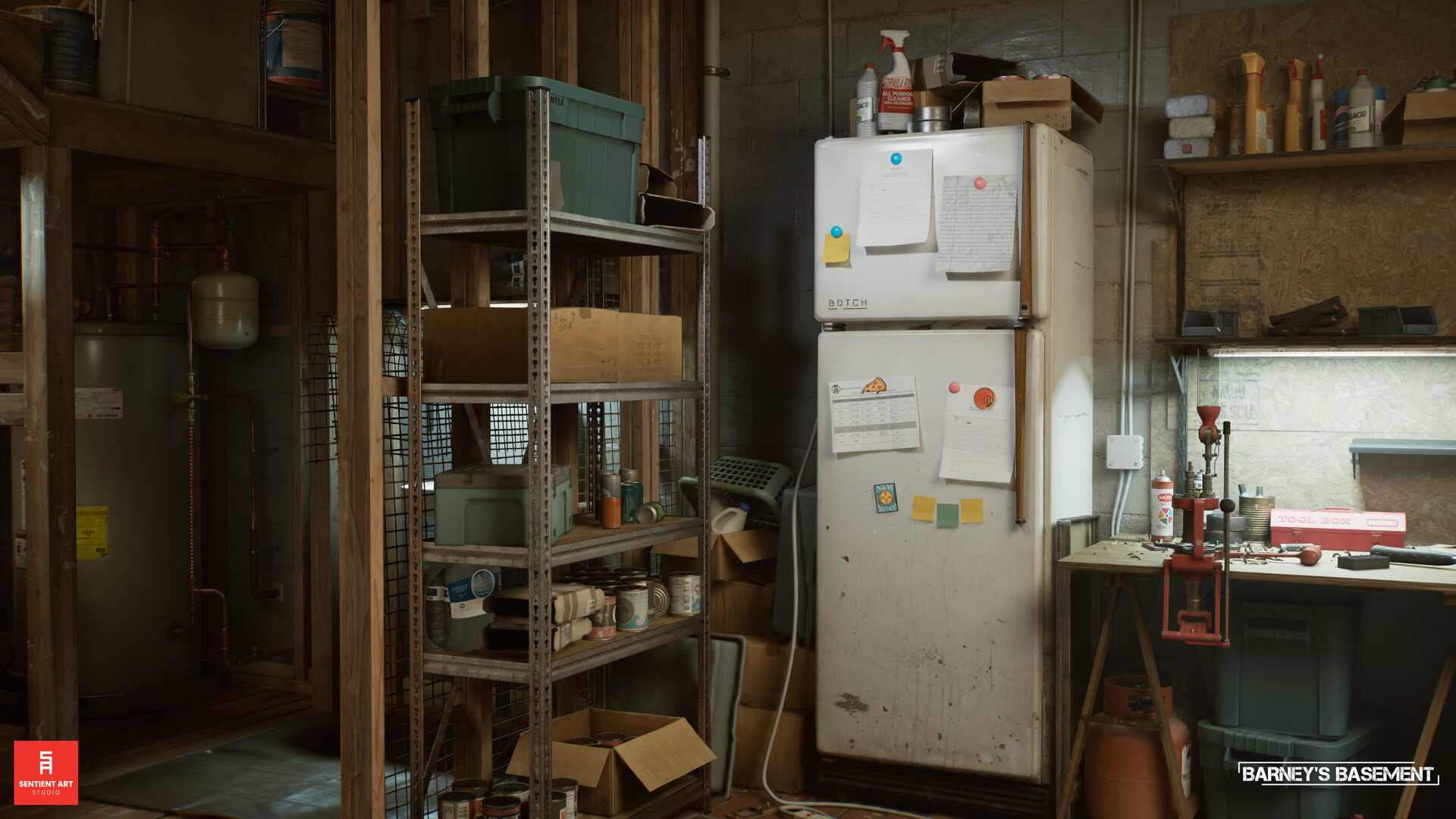 Sentient Art - Barney's Basement - Full VR Project