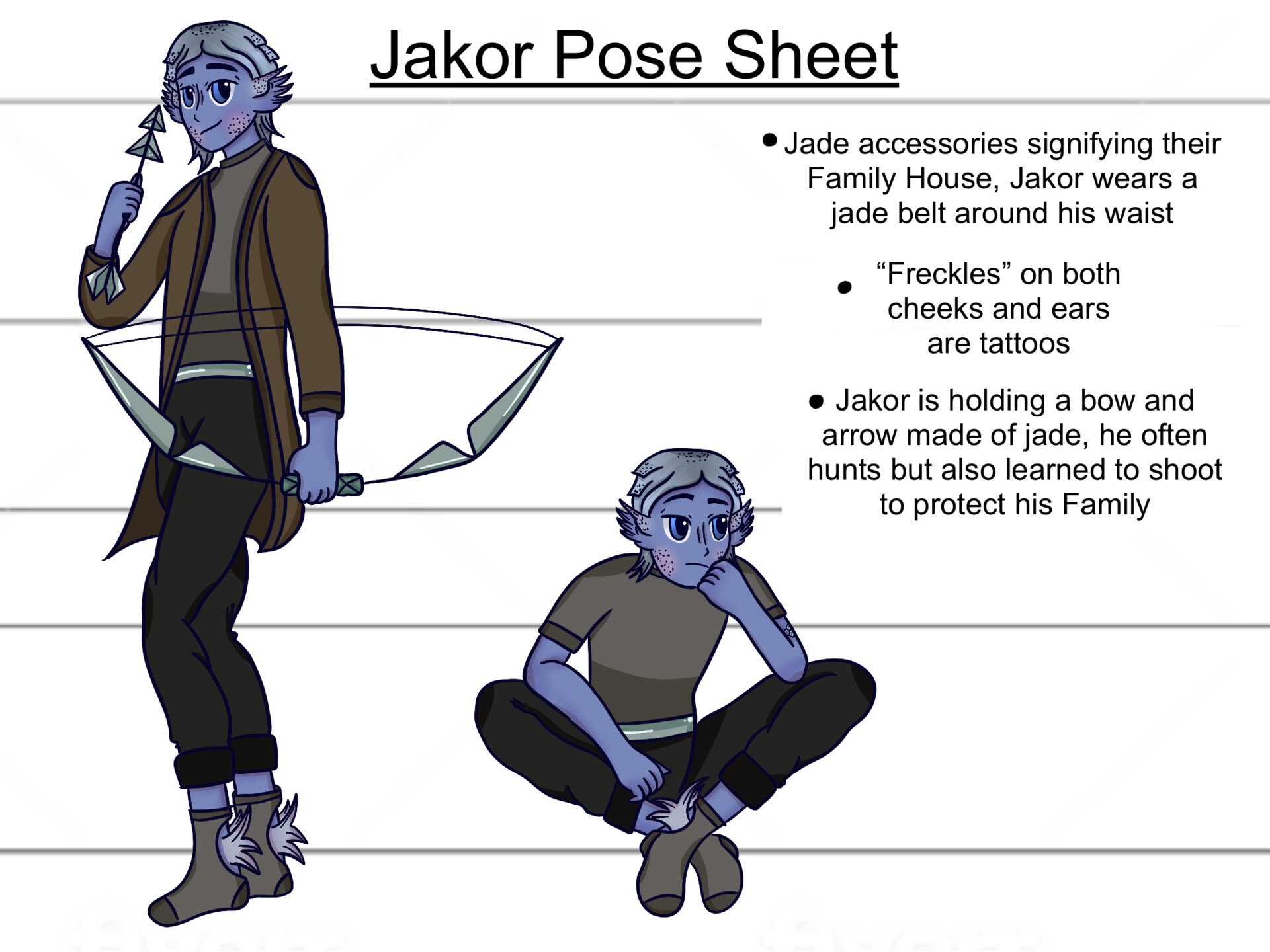 Madison Plotts - Senior Art Test-2 Character Designs