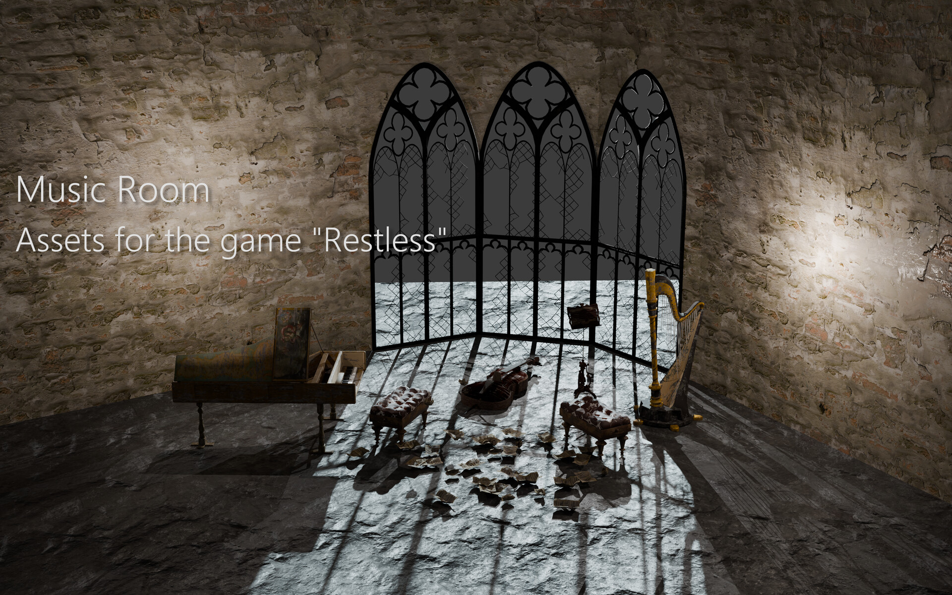 ArtStation - Music Room - Various Assets for Our Game Projec, Restless.