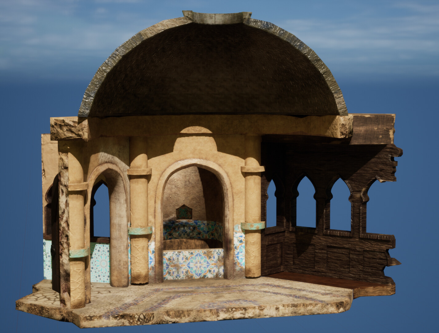 ArtStation - Bath House Modular Breakdown
