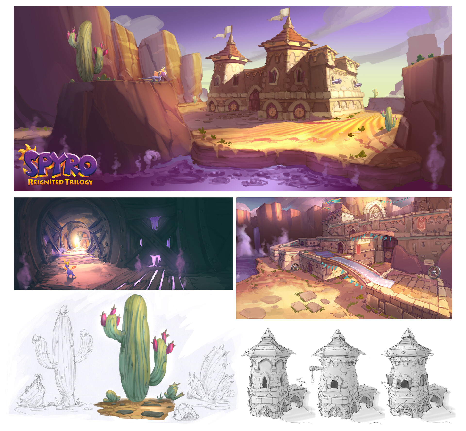 ArtStation - Spyro Reignited Trilogy Dry Canyon concepts