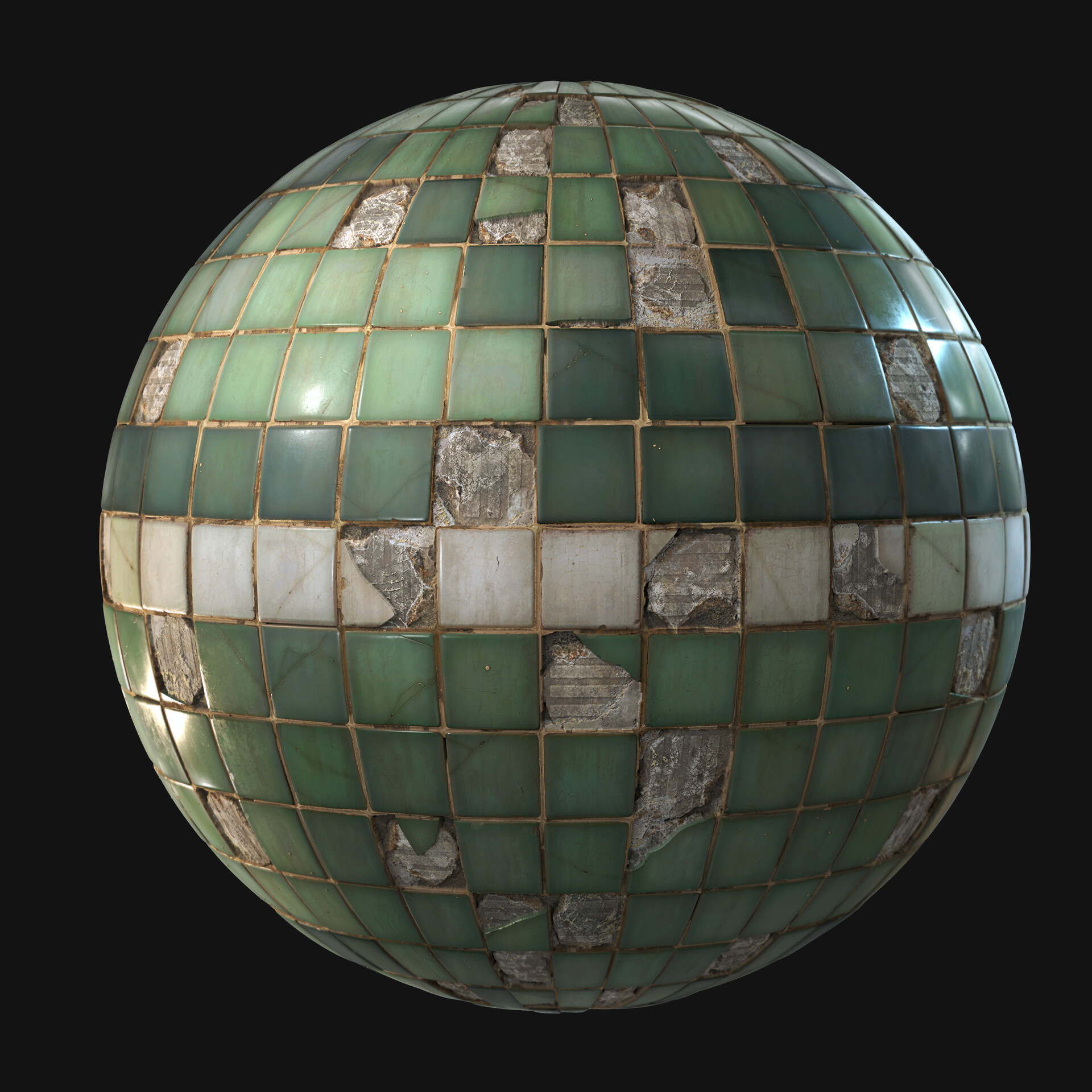 Ziyi Wang - Broken ceramic tile - Substance Designer