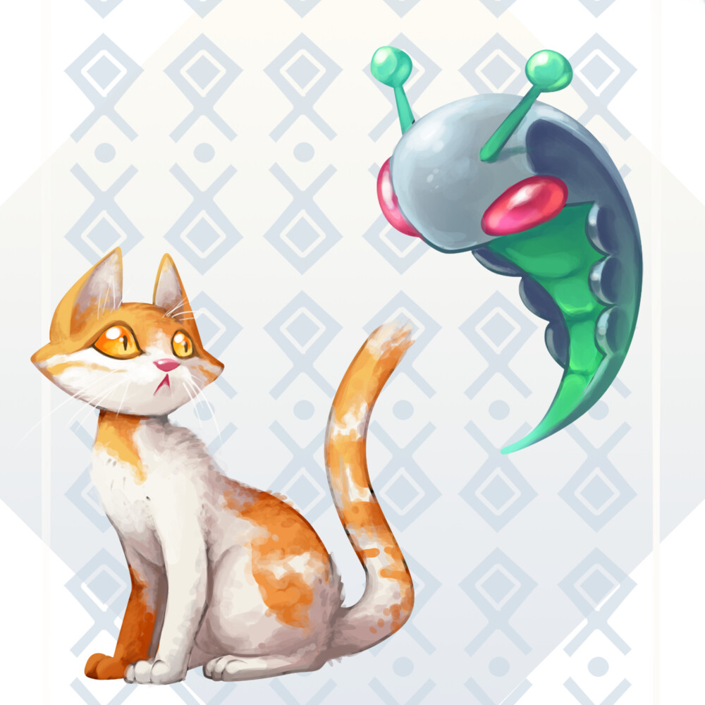 ArtStation - Cat and Bug Art Practice - Painterly