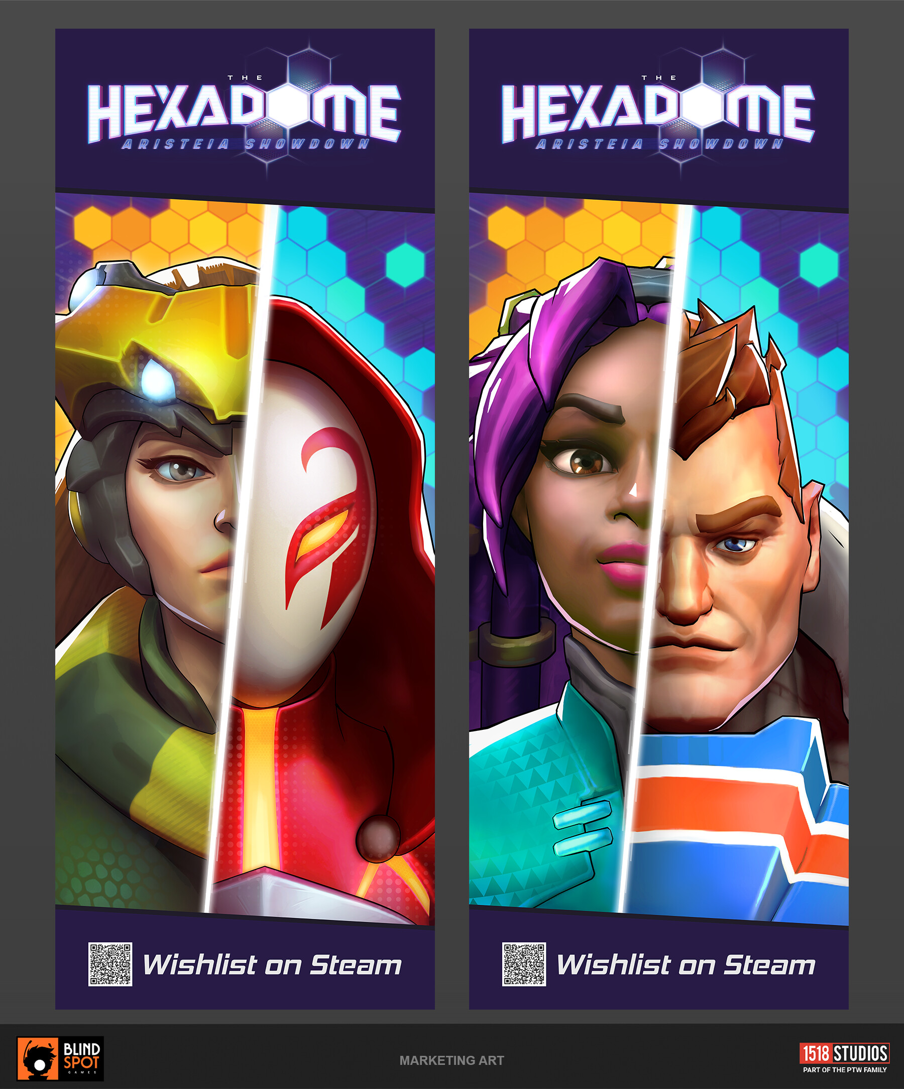 ArtStation - Banners for the Hexadome game