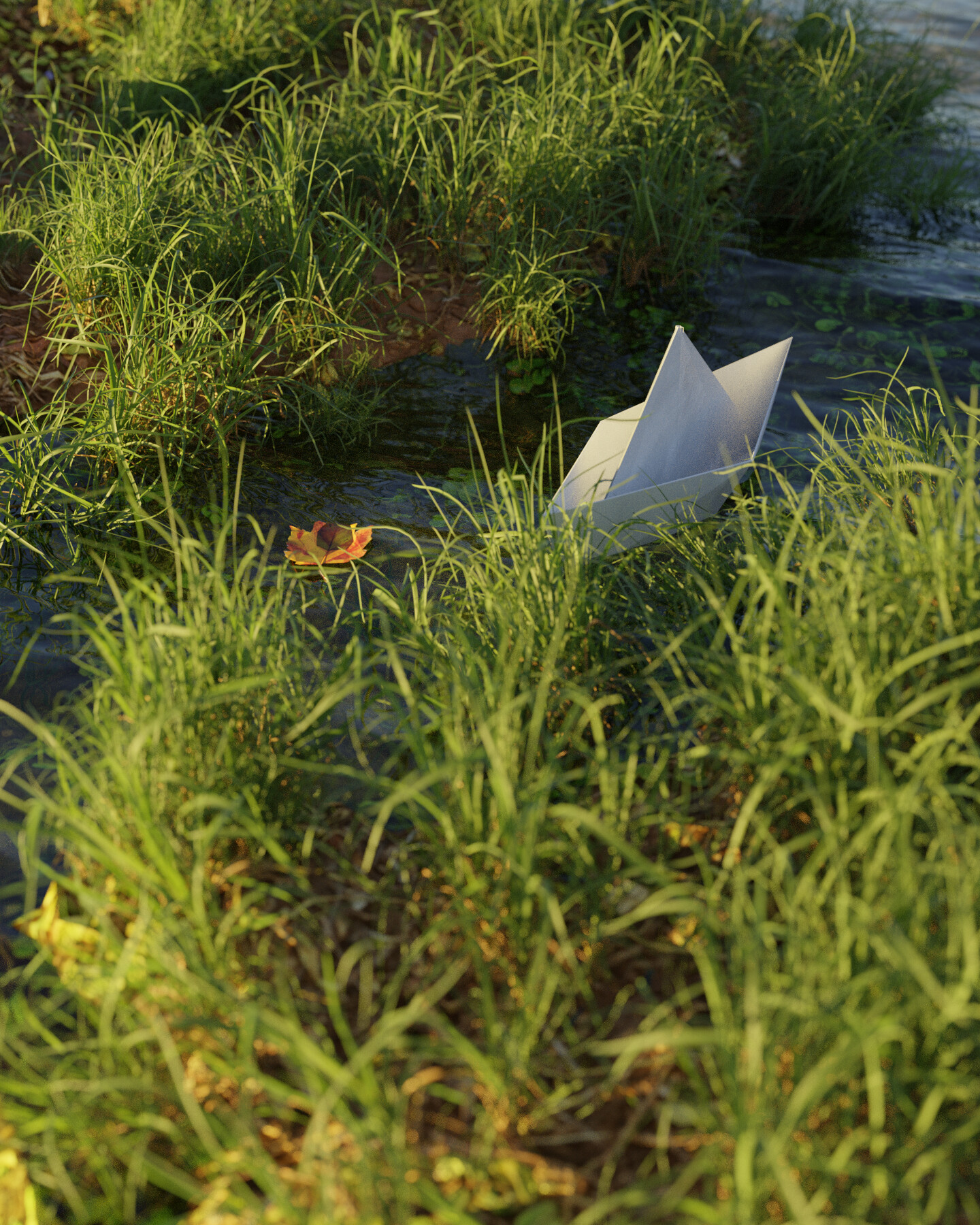 ArtStation - Paper boat (2020)