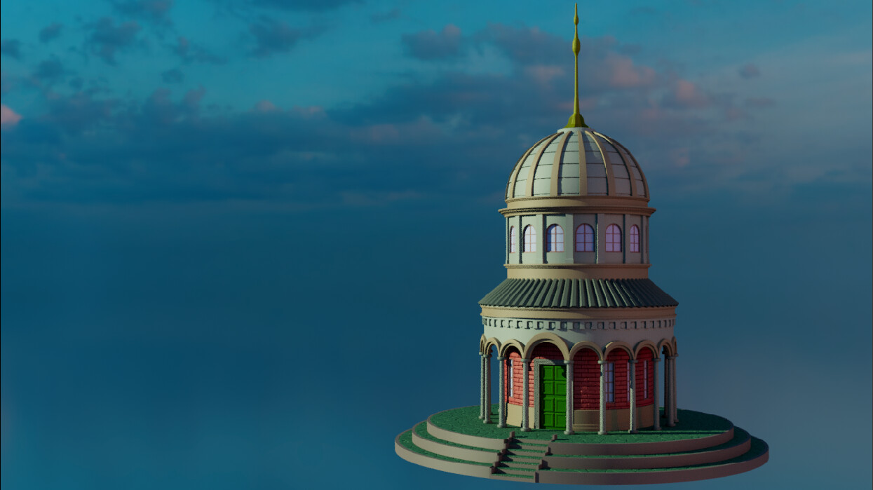 ArtStation - Temple - Procedurally Generated Building