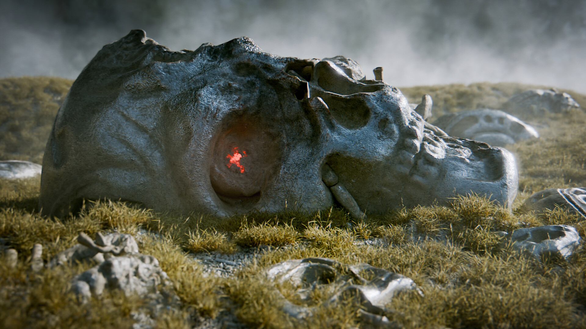 ArtStation - Robot Head Buried