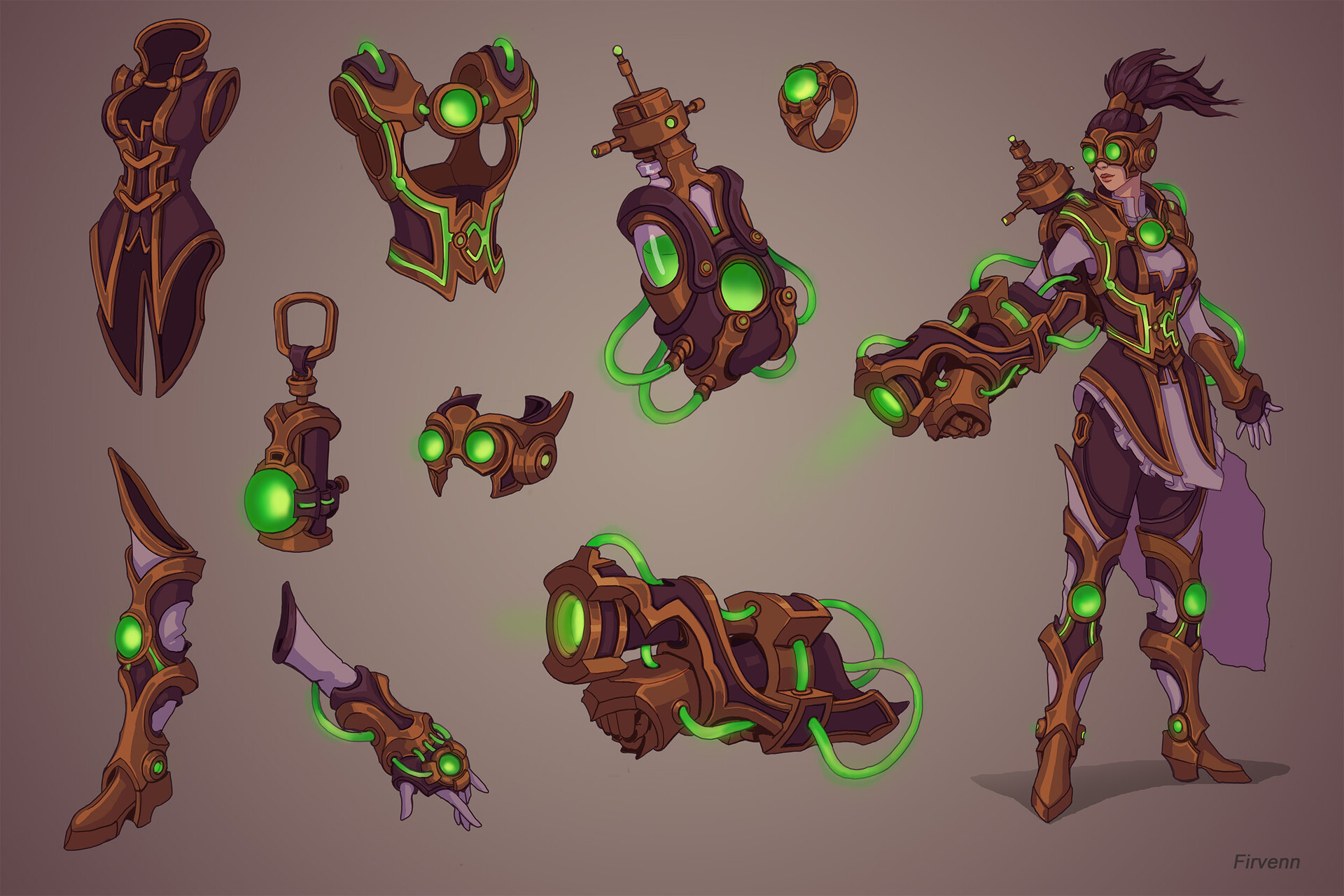 ArtStation - Scetch_Fantasy engineer with radiation gun