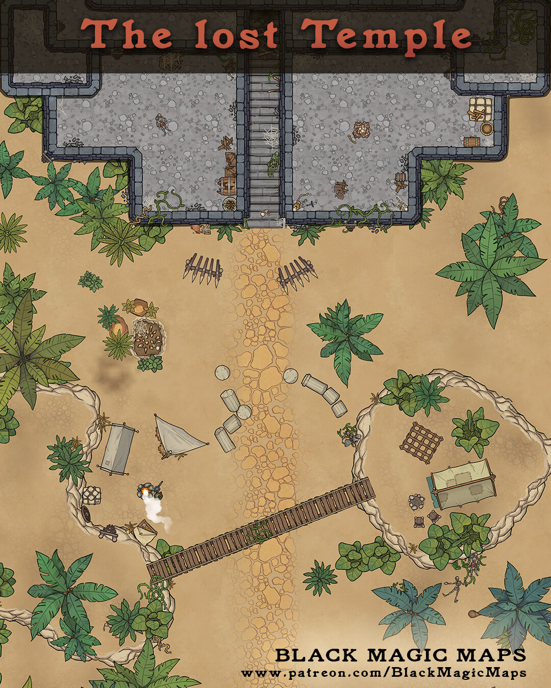 ArtStation - The Lost Temple BATTLEMAP! ⚔️