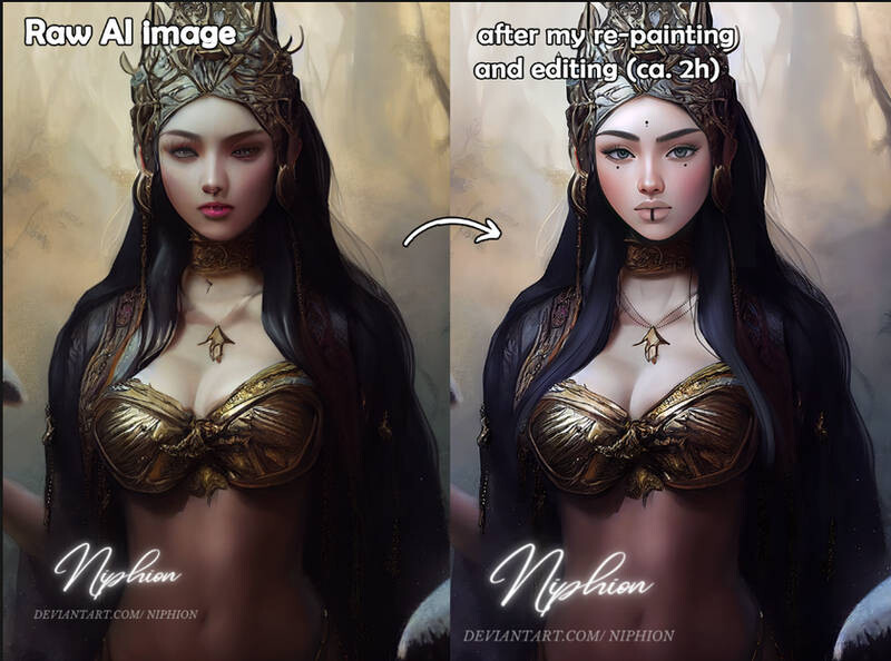 Niphion - Raw AI vs my edit and repaint