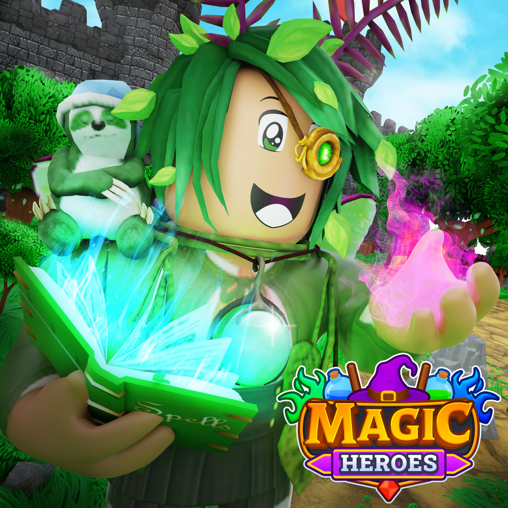 ArtStation - Magic Heros Icon Purple Fire