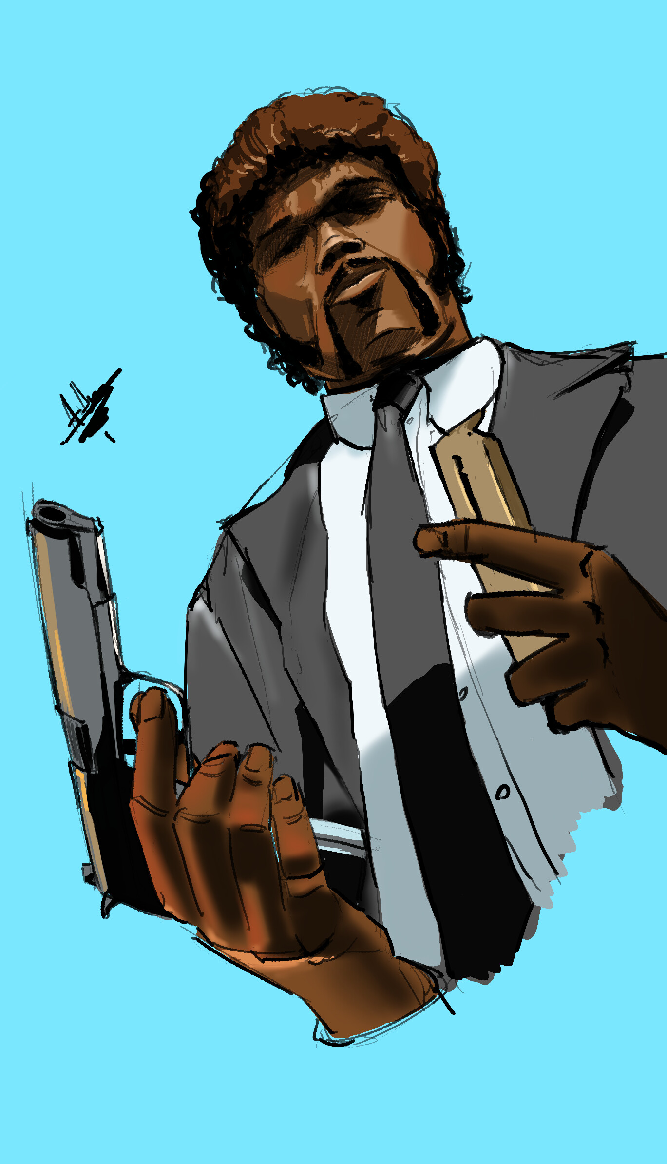 ArtStation - Pulp fiction sketch