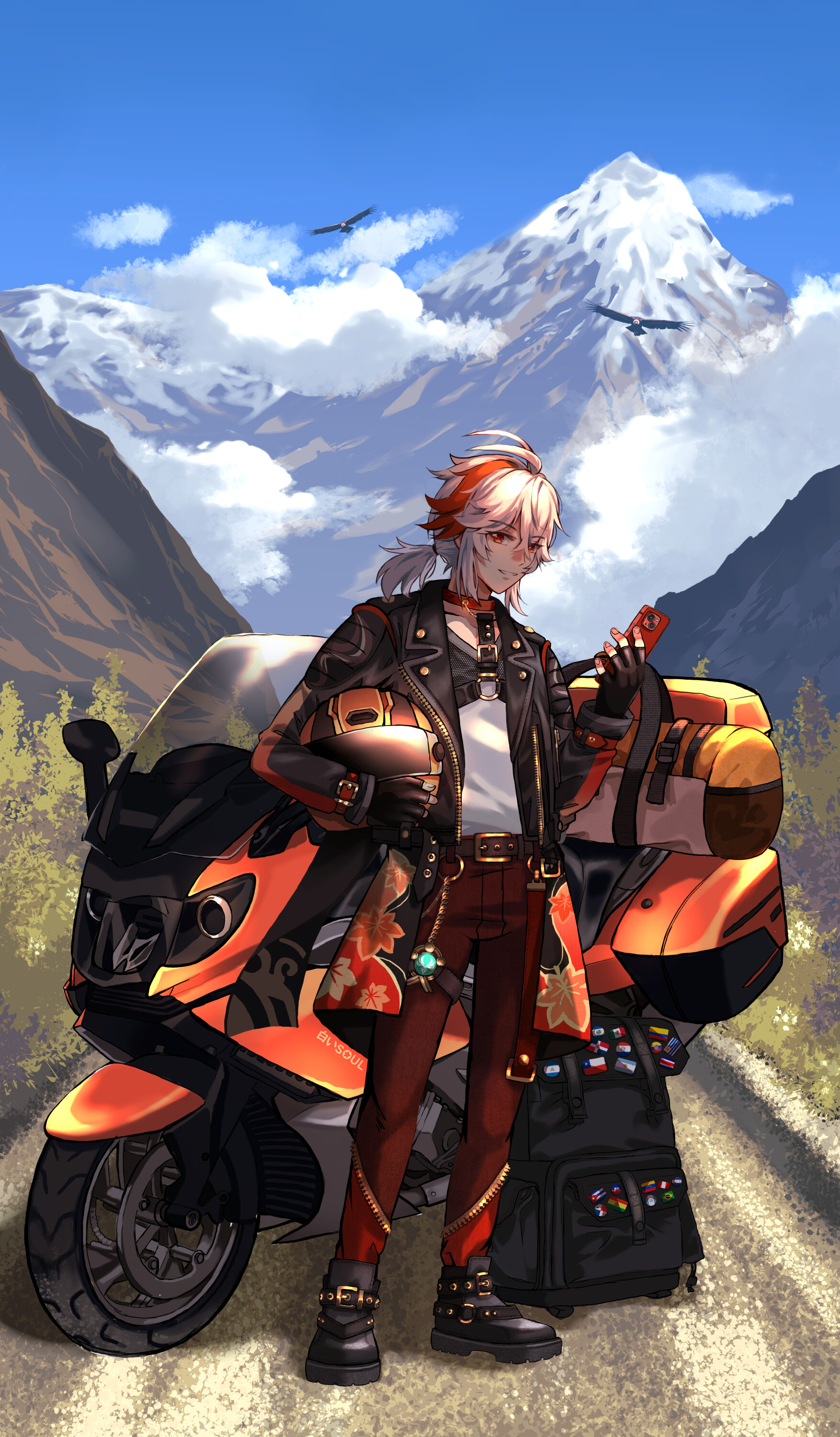 ArtStation - Kaedehara Kazuha: Scarlet Wind Globetrotter