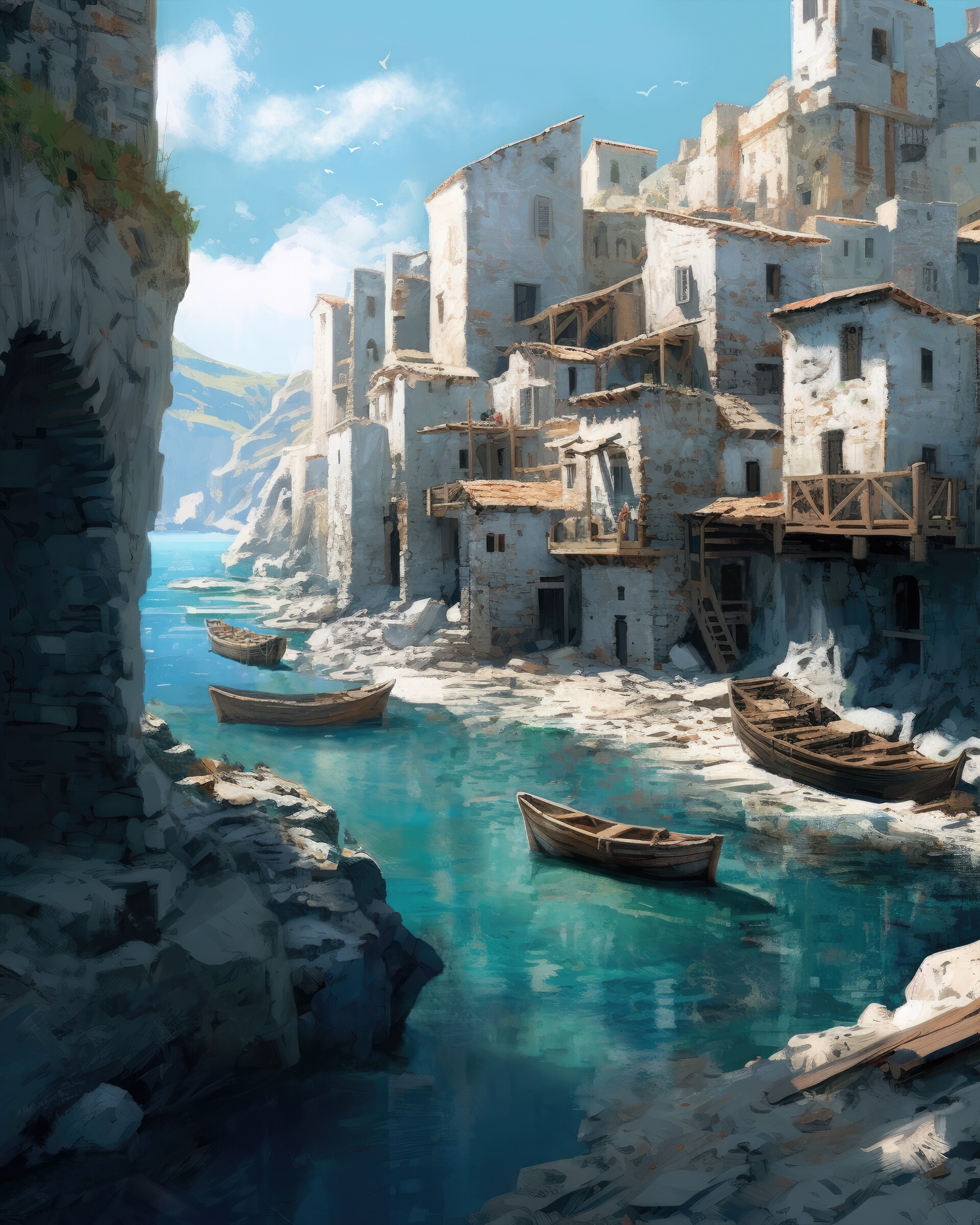 ArtStation - Fishing Village