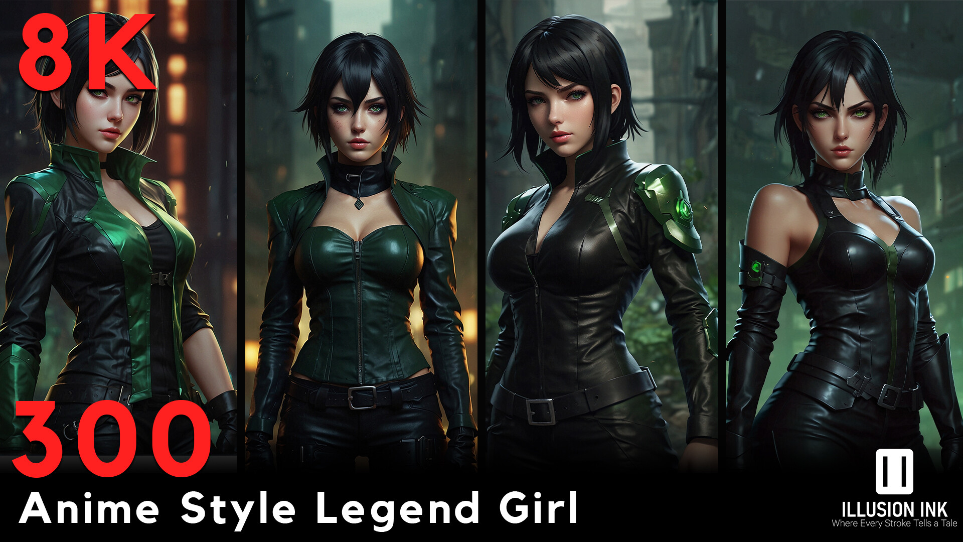 ILLUSION INK - 300 Anime Style Legend Girl | 8K