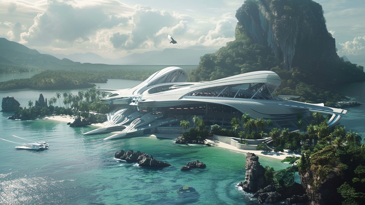 ArtStation - Futuristic Tropical Resort