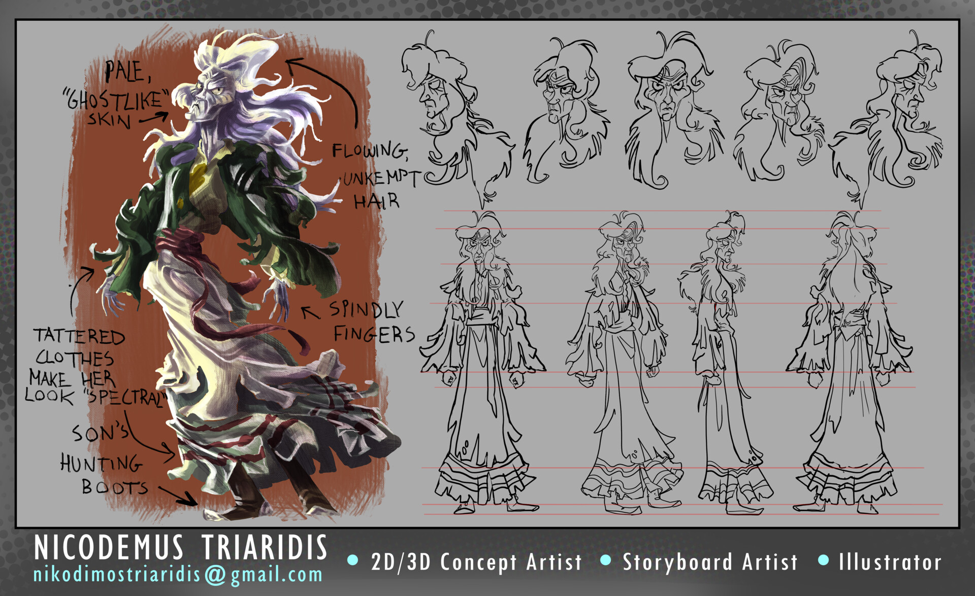 ArtStation - The Hag Character Sheets