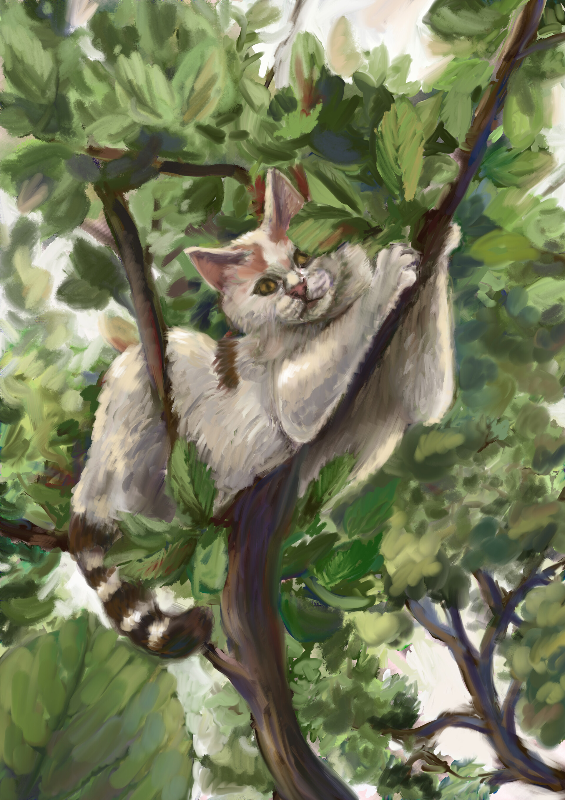 ArtStation - Cat climbing