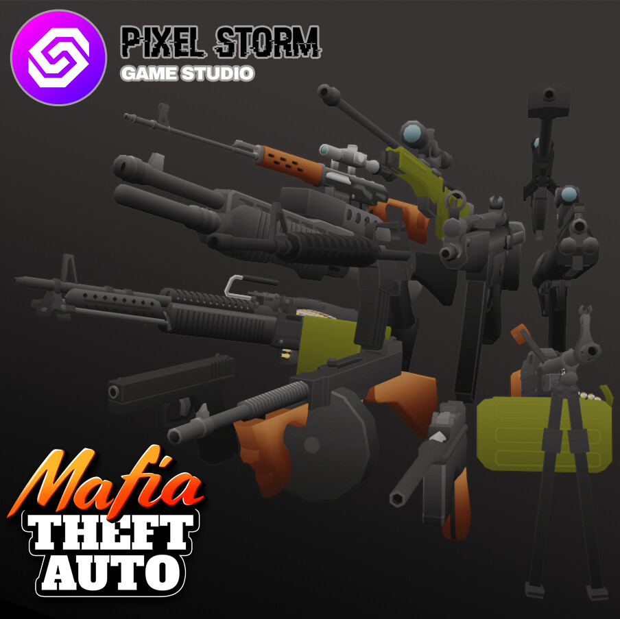Sebastian Kowalik - Pixel Storm- Mafia Theft Auto - Weapons