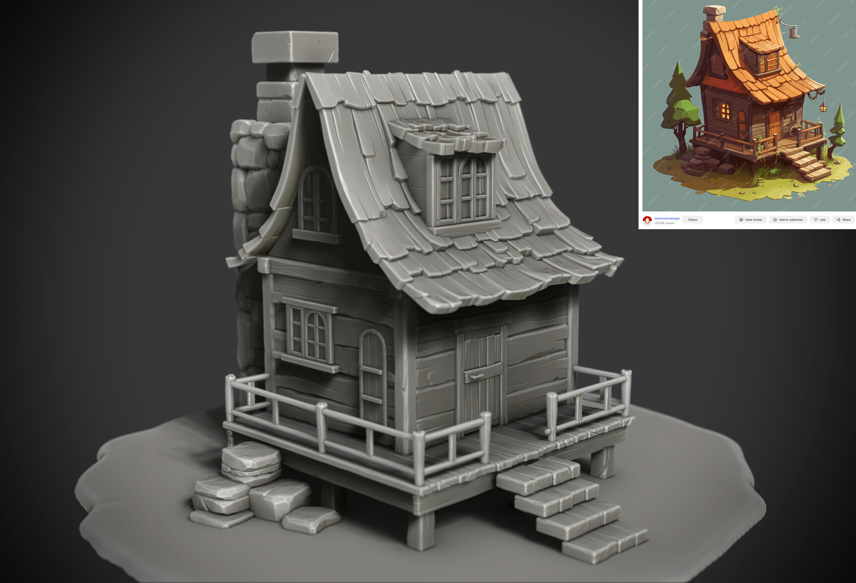 ArtStation - WIP Cabin