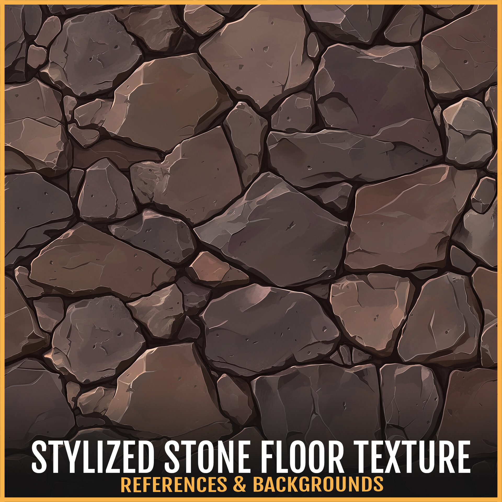 ArtStation - 303 Stylized stone floor texture