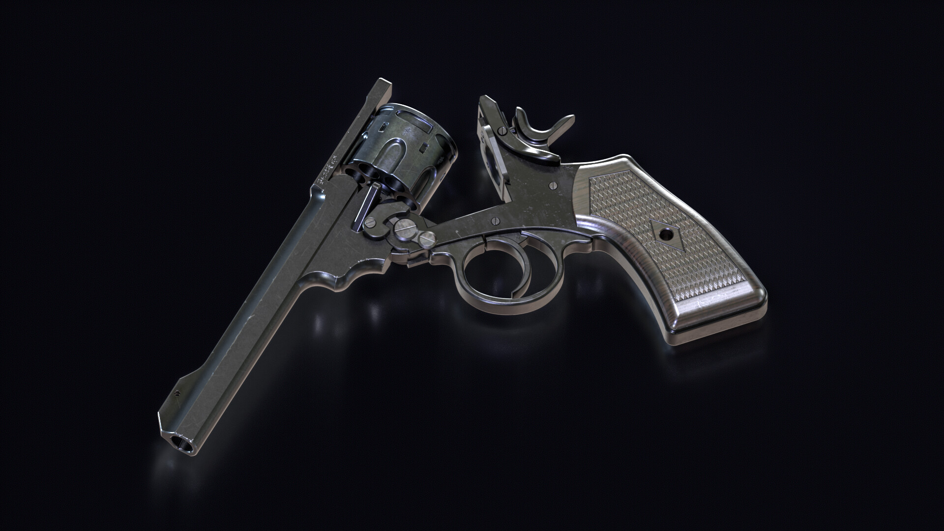 ArtStation - WIP Webley Revolver MK 6