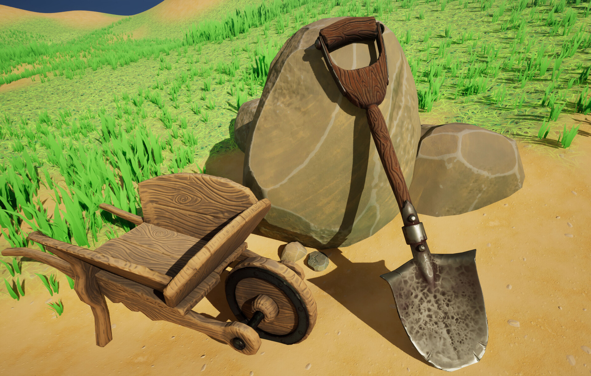 ArtStation - Old Shovel Stylized Game Prop