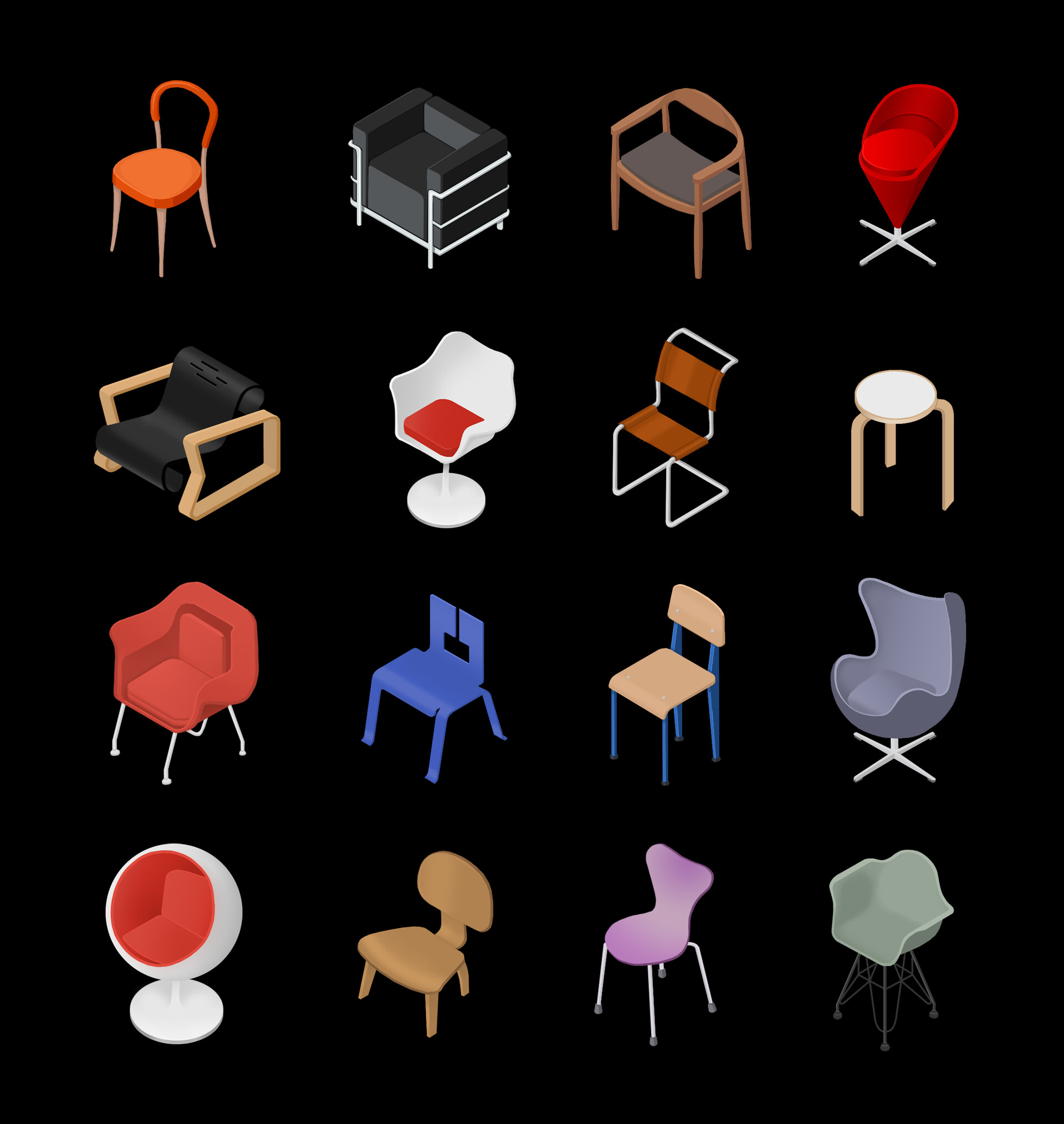 ArtStation - Chairs collection
