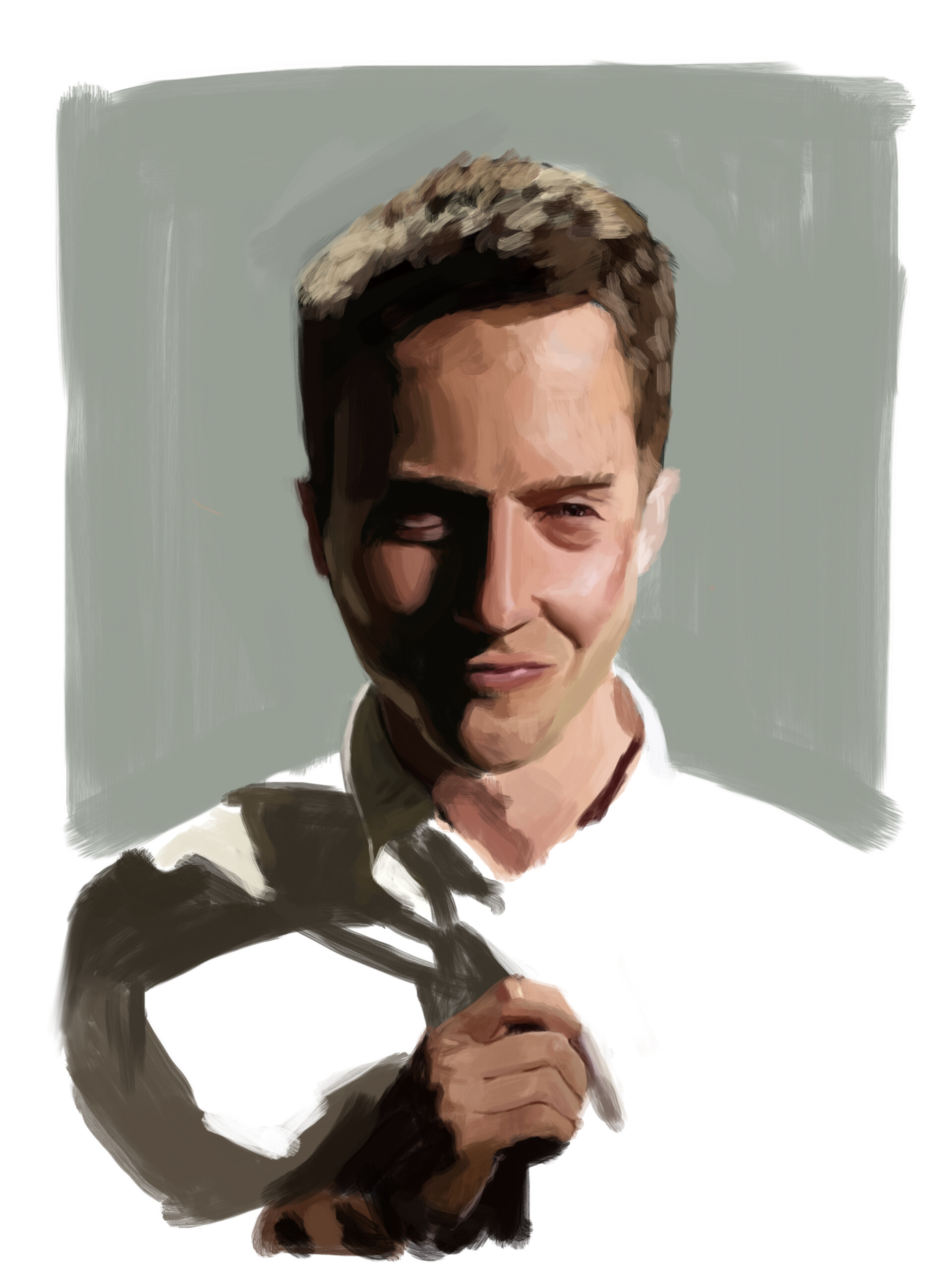 ArtStation - Edward Norton fight club study