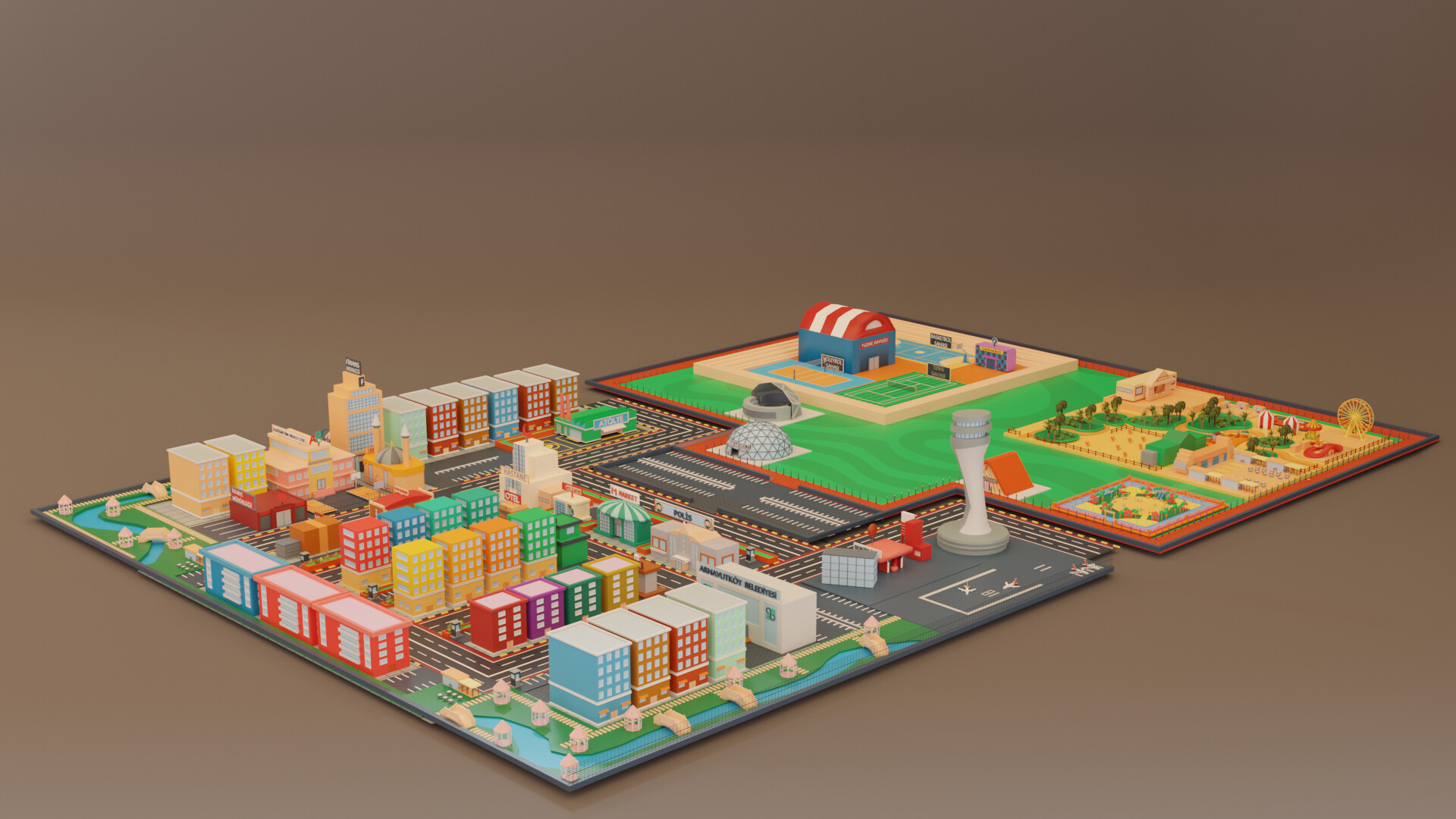ArtStation - Low Poly City Design