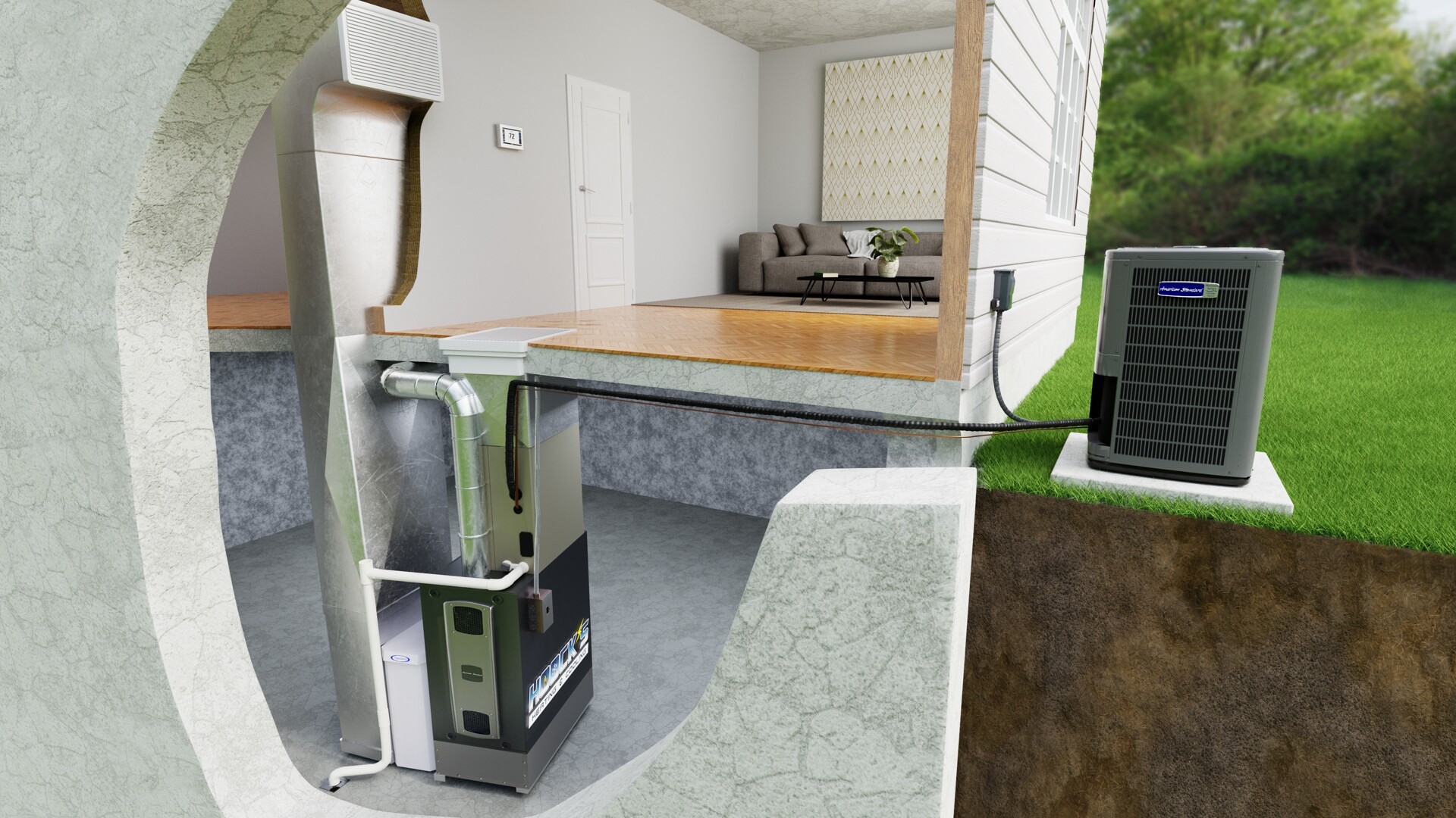 ArtStation - HVAC system in American home