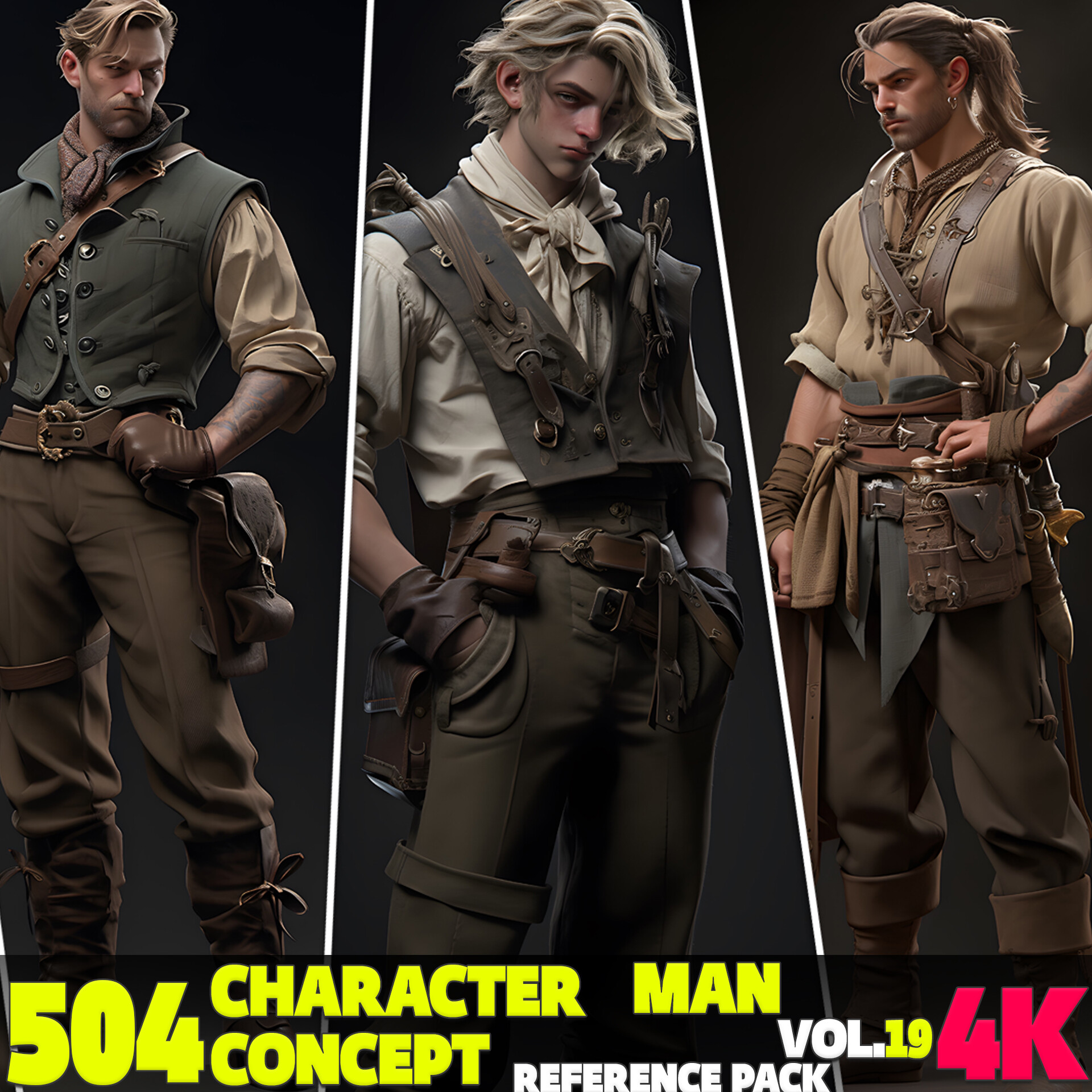 ArtStation - 504 4K Character Concept Warrior Reference Pack Vol.19