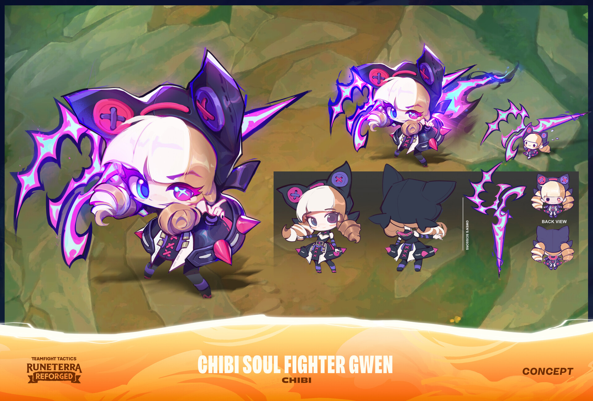 Kudos Productions - Teamfight Tactics | Set9 Runeterra Reforged | Chibi Soul Fighter Gwen & Finisher