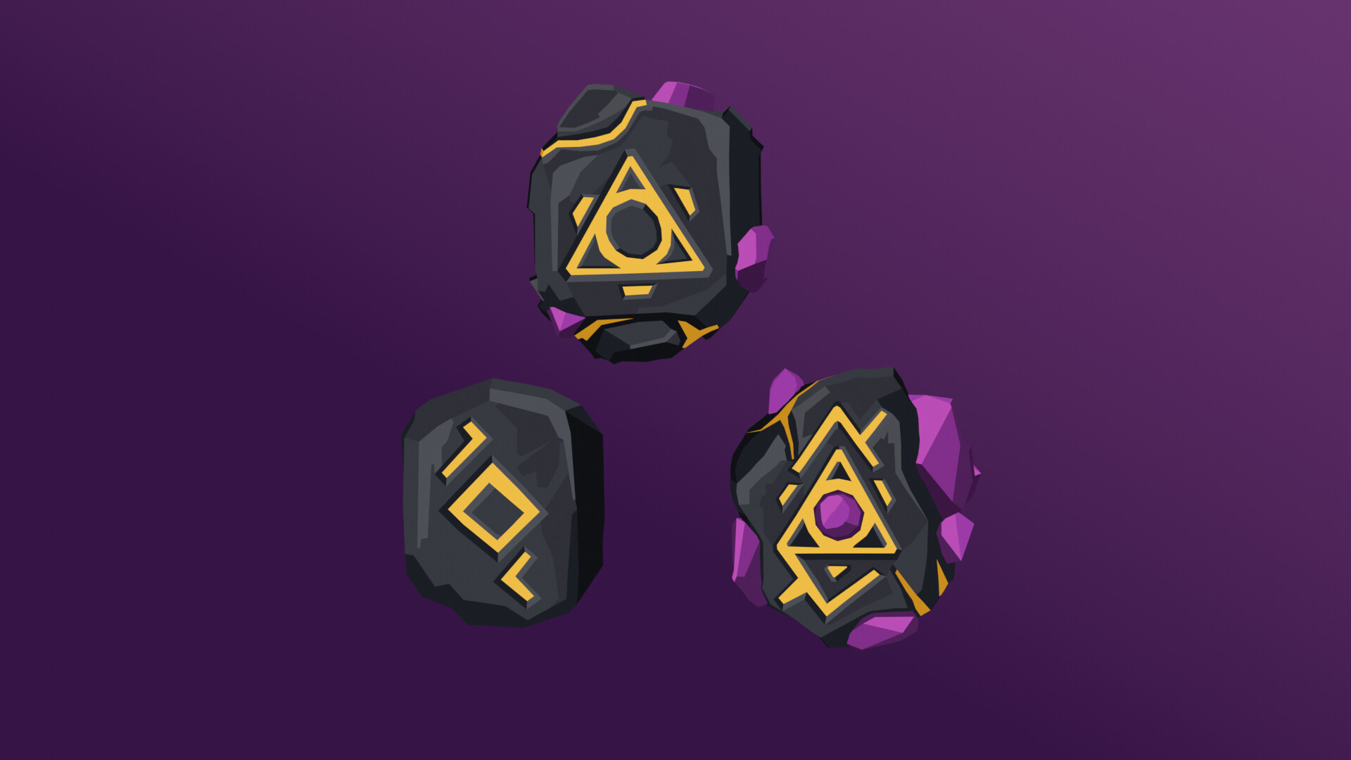 ArtStation - 2 sets of runes for a mobile game