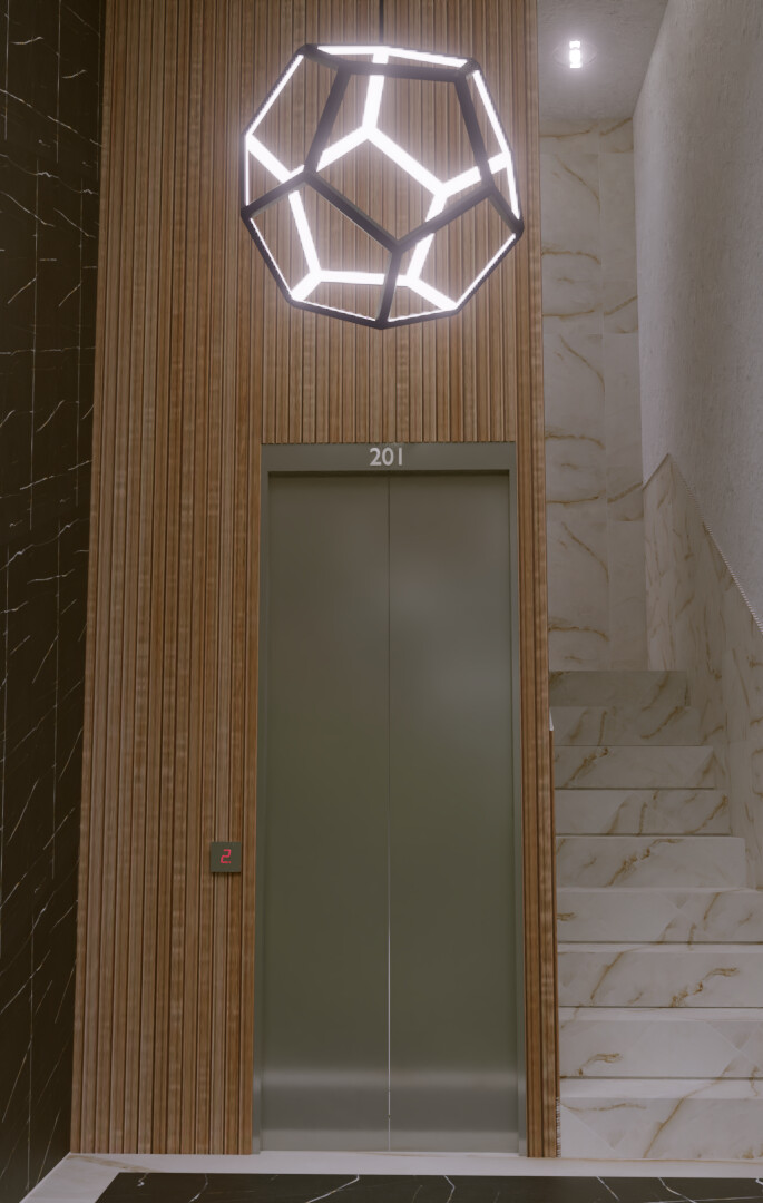 ArtStation - 3d Lift room