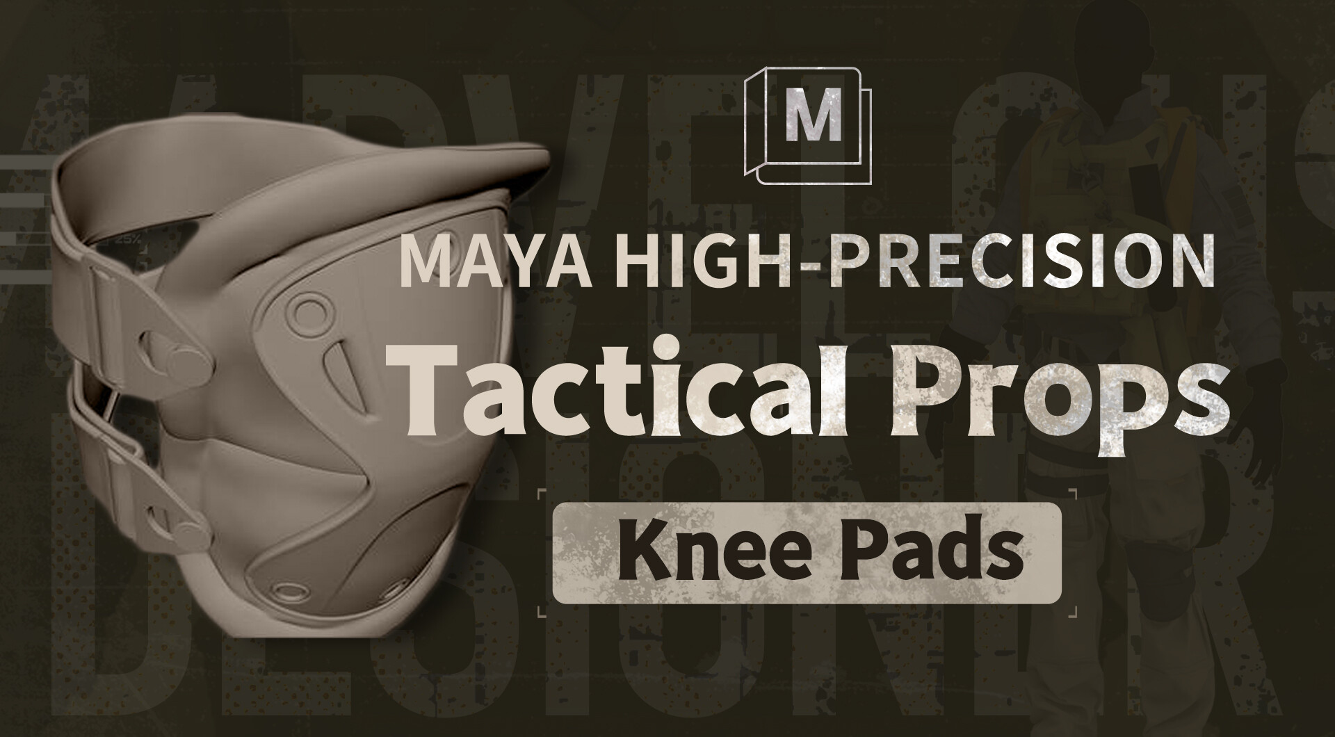 ArtStation - Maya: High-Precision Tactical Props - Knee Pads