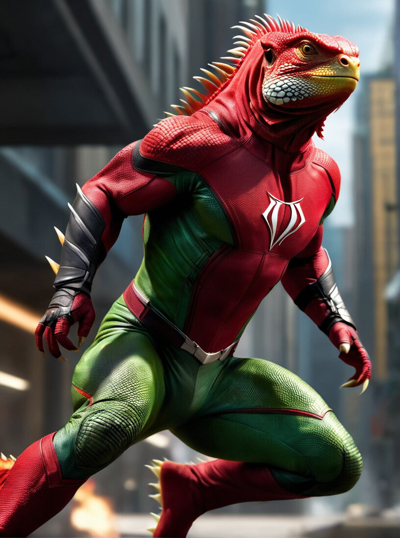 ArtStation - +100 Iguana SuperHeroes